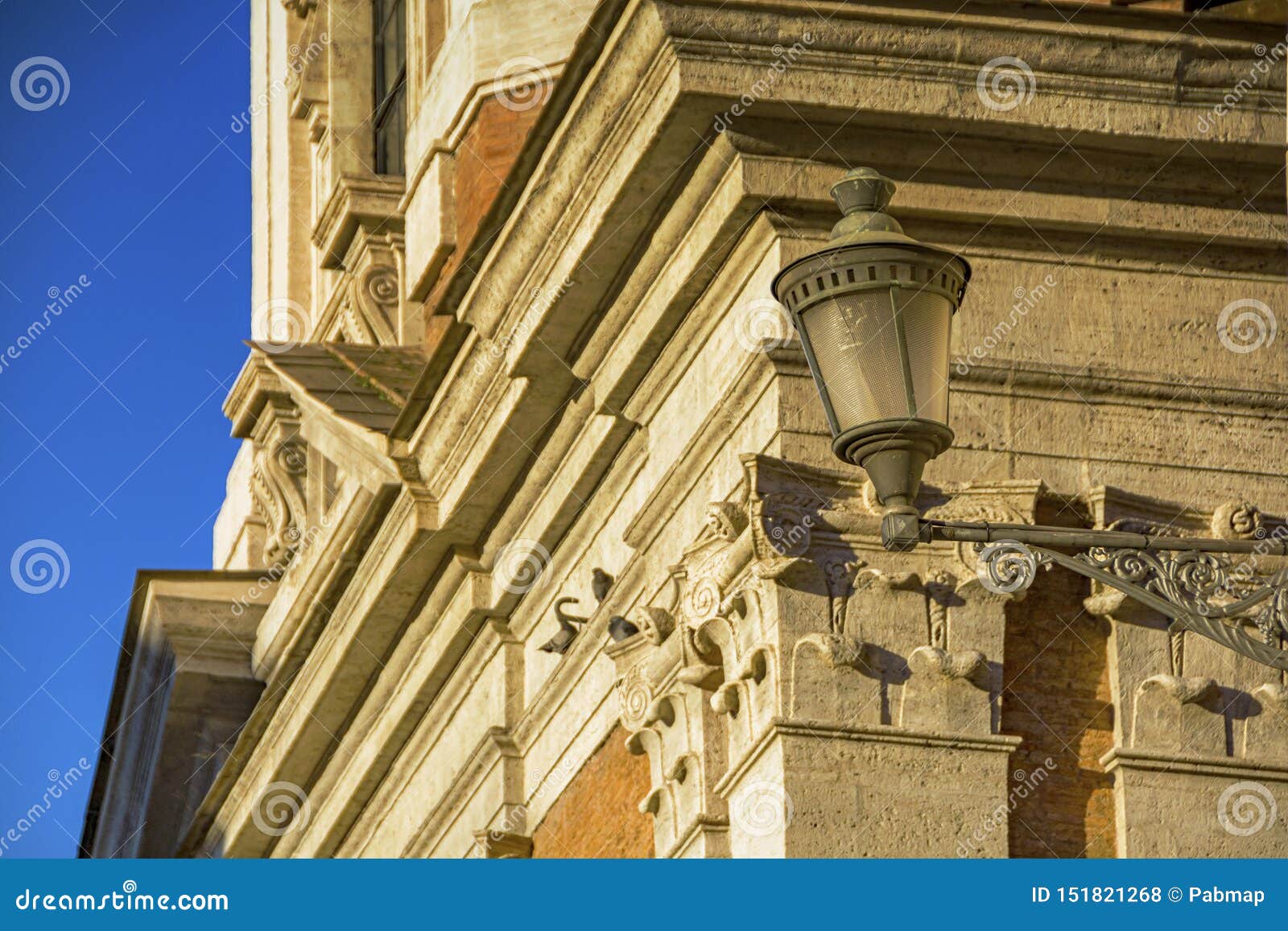 Old street lantern in Rome stock photo. Image of house - 151821268