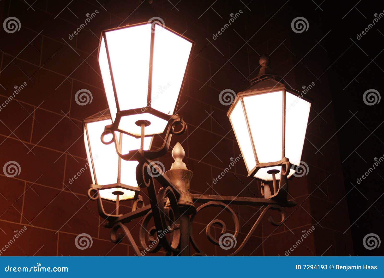 Old street lights stock image. Image of lights, downtown - 7294193