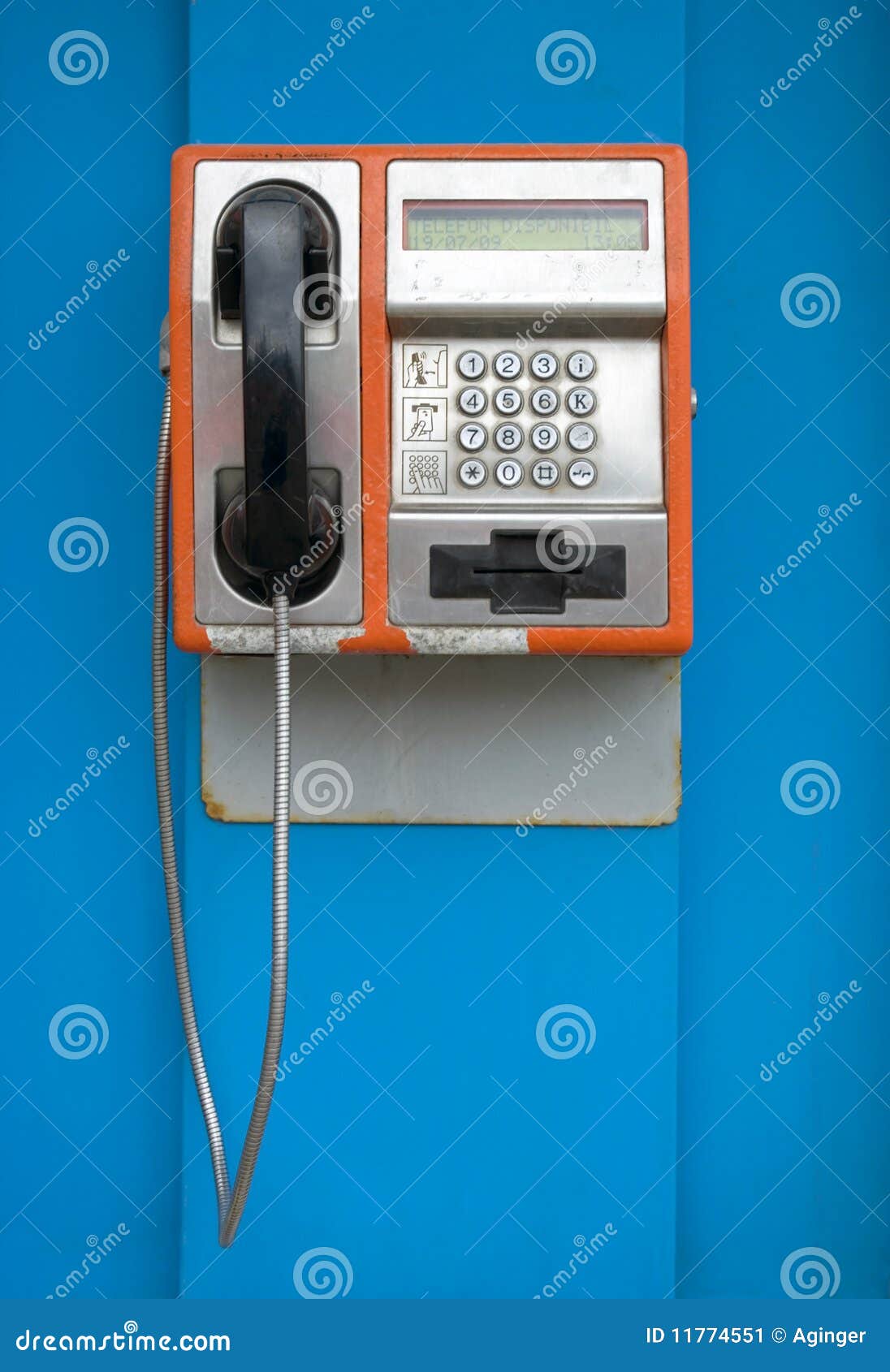 Old street phone stock image. Image of dial, flex, number - 11774551