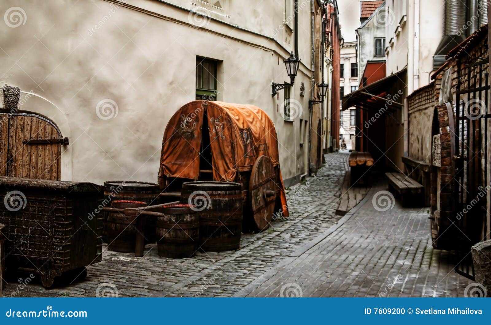 Old street in retro style stock photo. Image of used, street - 7609200