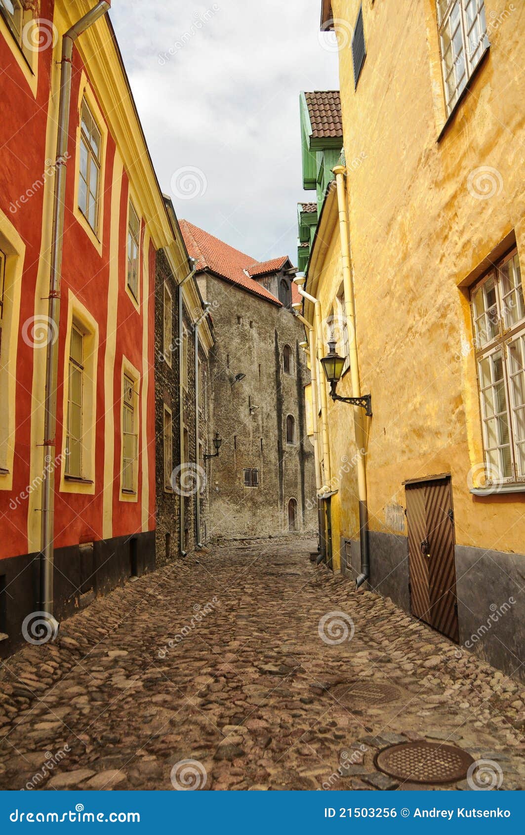 Old Street of Tallinn Estonia Stock Photo - Image of rock, historic ...