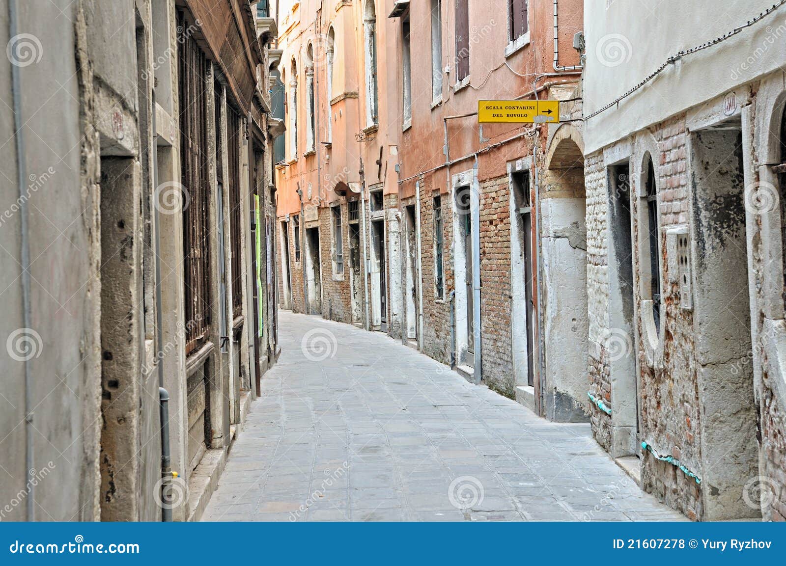 Old Street in Venice stock photo. Image of journey, arch - 21607278