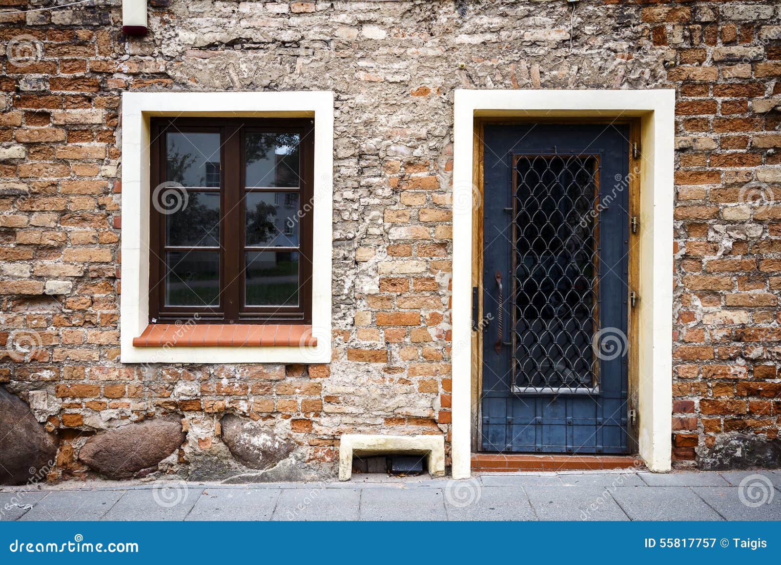 Old street wall stock image. Image of house, retro, door - 55817757