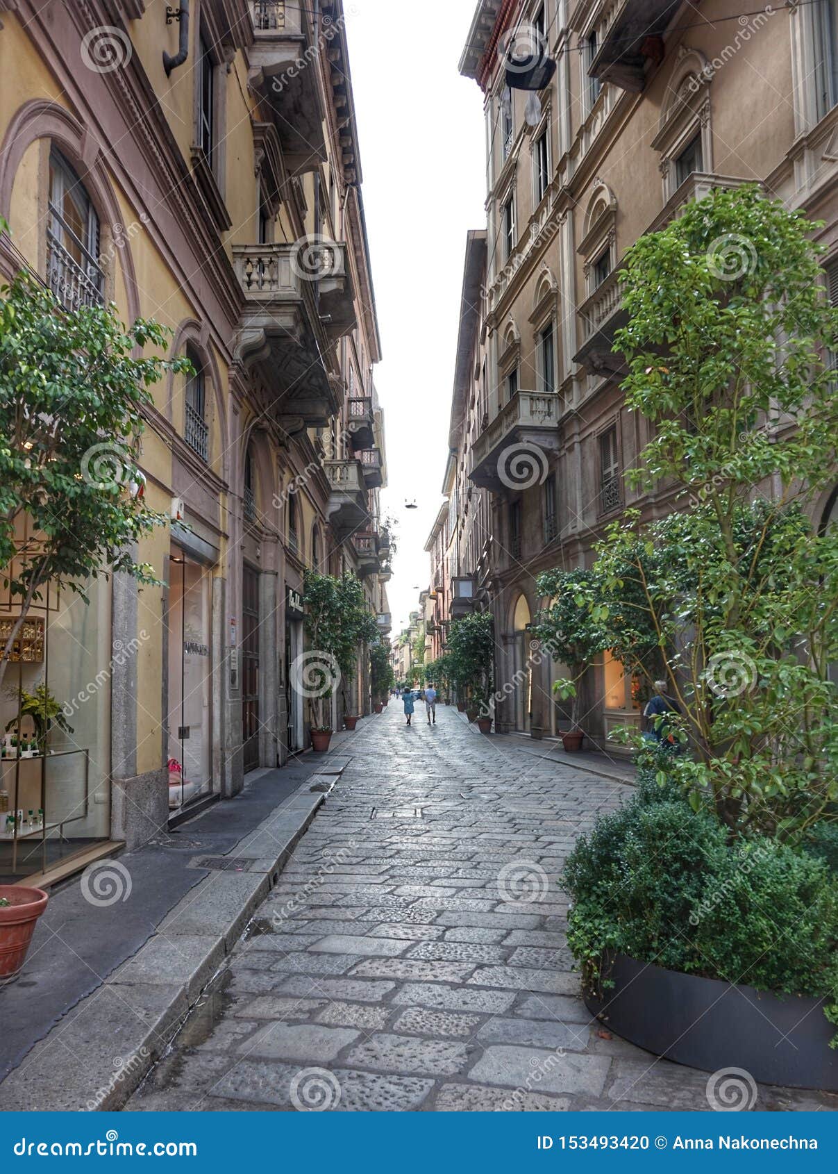 Old Streets of Milan in the Afternoon Editorial Image - Image of ...
