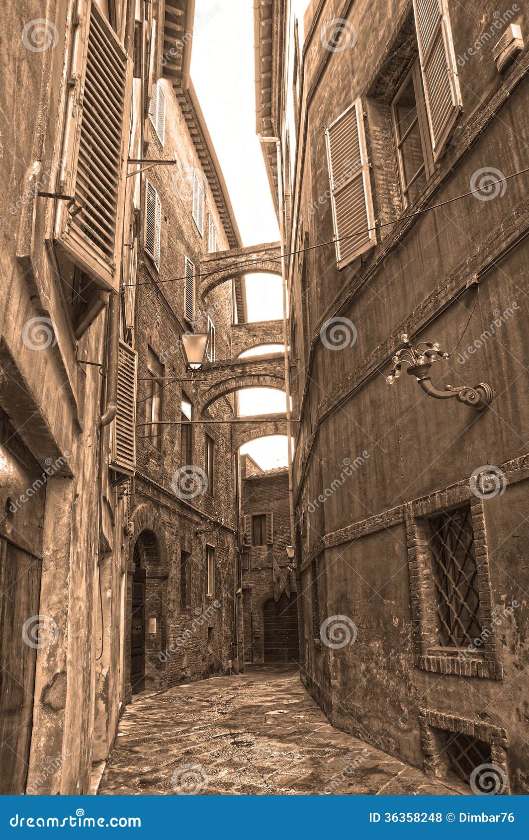 Old Streets of Siena, Italy, Europe Stock Photo - Image of house ...