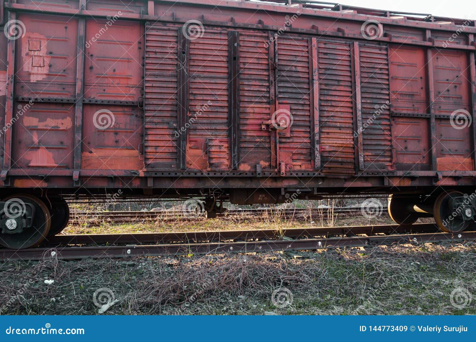 An Old Railway Carriage of a Train Stock Image - Image of paint ...