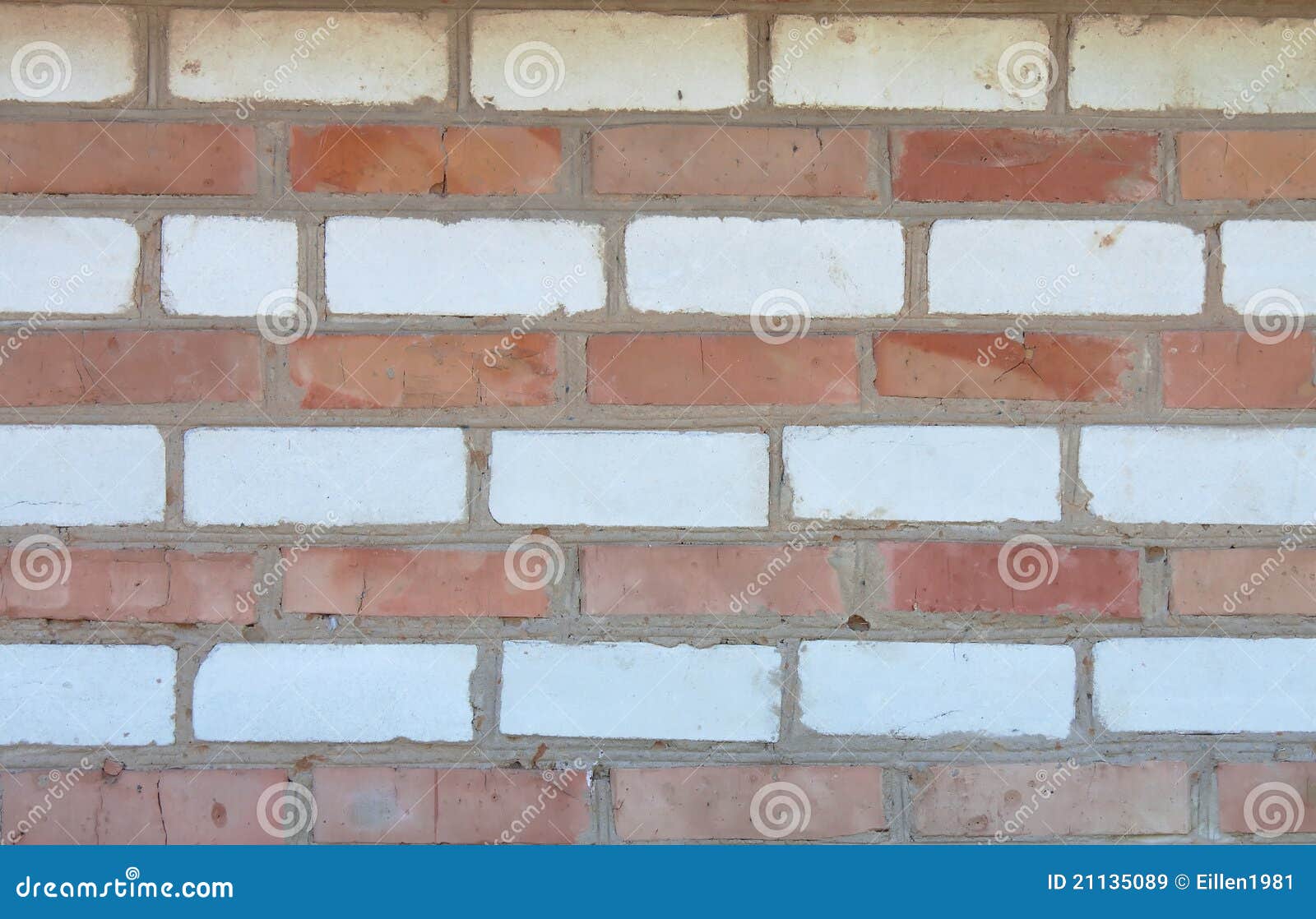 Old Striped Red and White Brick Wall Background Stock Image - Image of ...