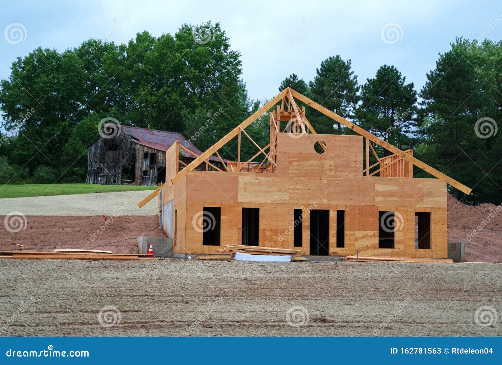 Old Structure, New Structure Stock Image - Image of long, demolishing ...