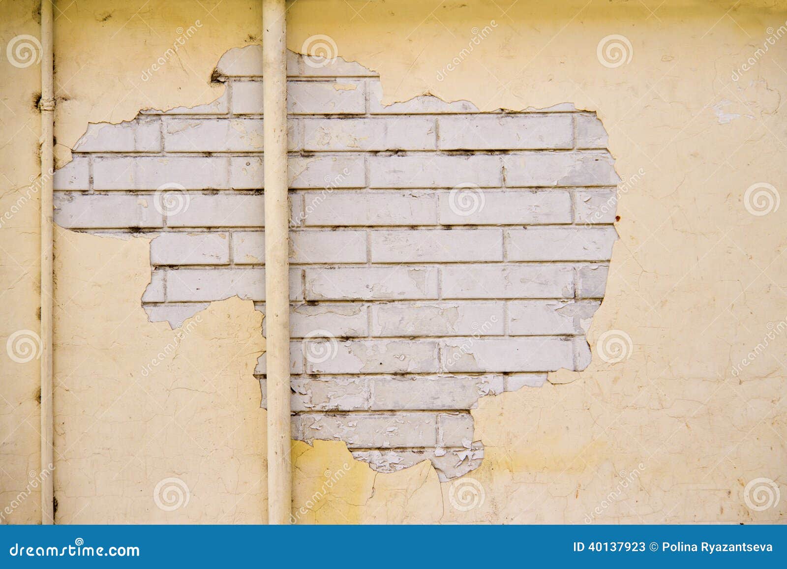 Old stucco brick wall stock image. Image of cement, masonry - 40137923