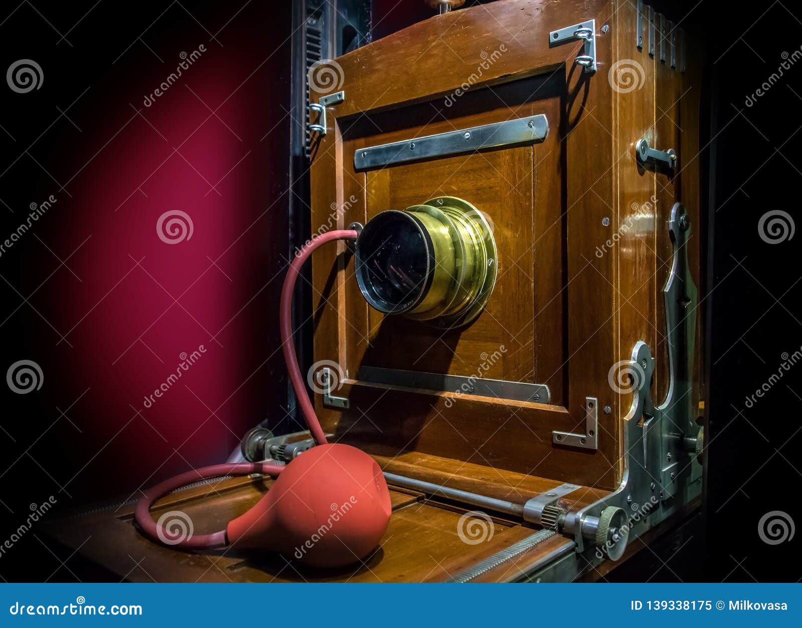 The Old Studio Camera for Using Plates Stock Image - Image of film ...