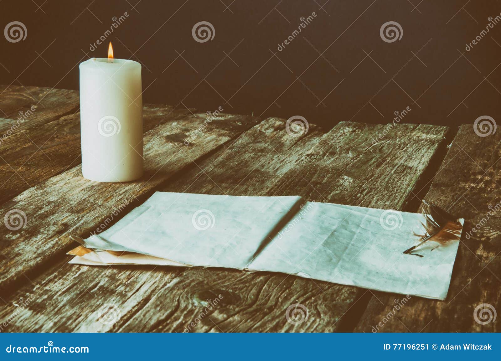 The Old Studio Writer on a Wooden Background Stock Image - Image of ...