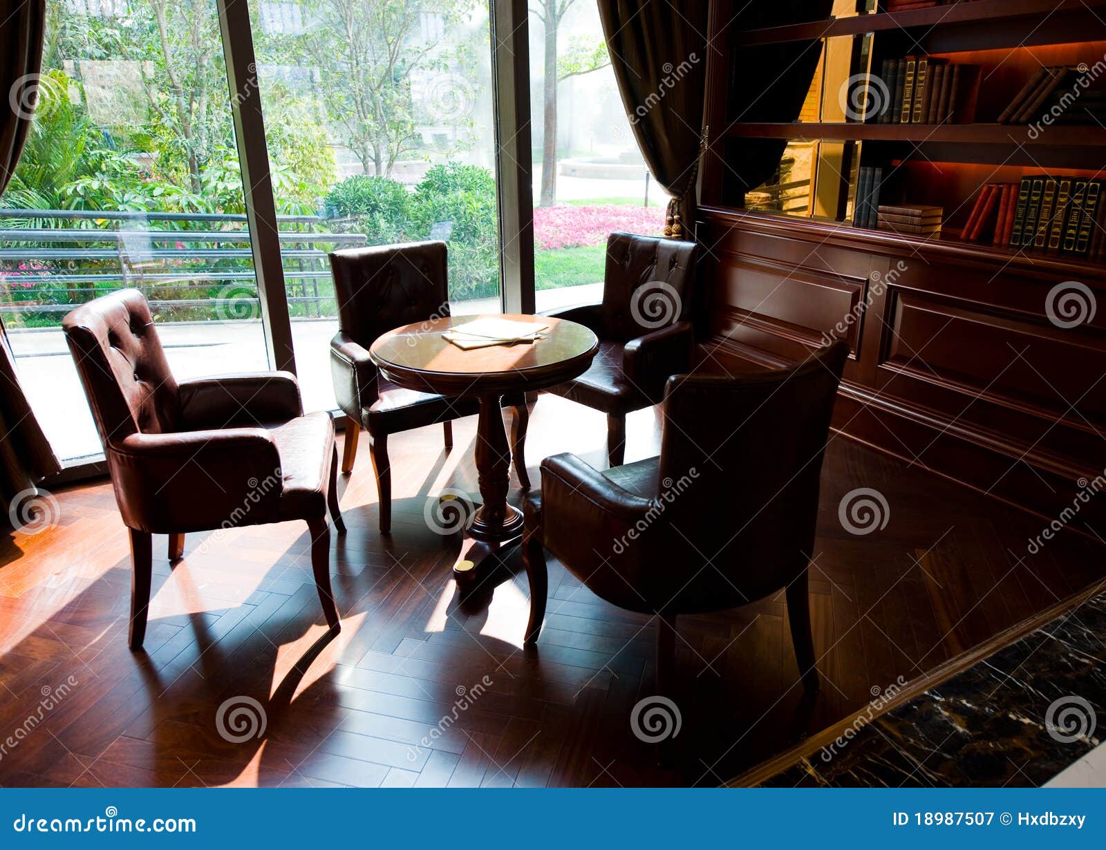 Old studying room stock image. Image of antique, leather - 18987507