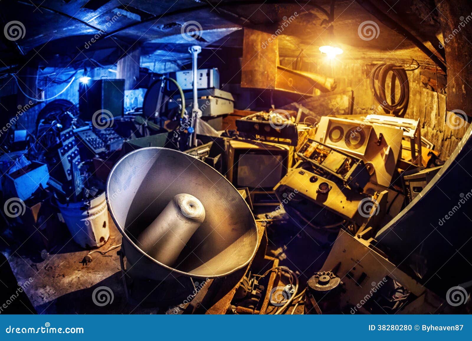 Old stuff in Basement stock photo. Image of barn, dust - 38280280