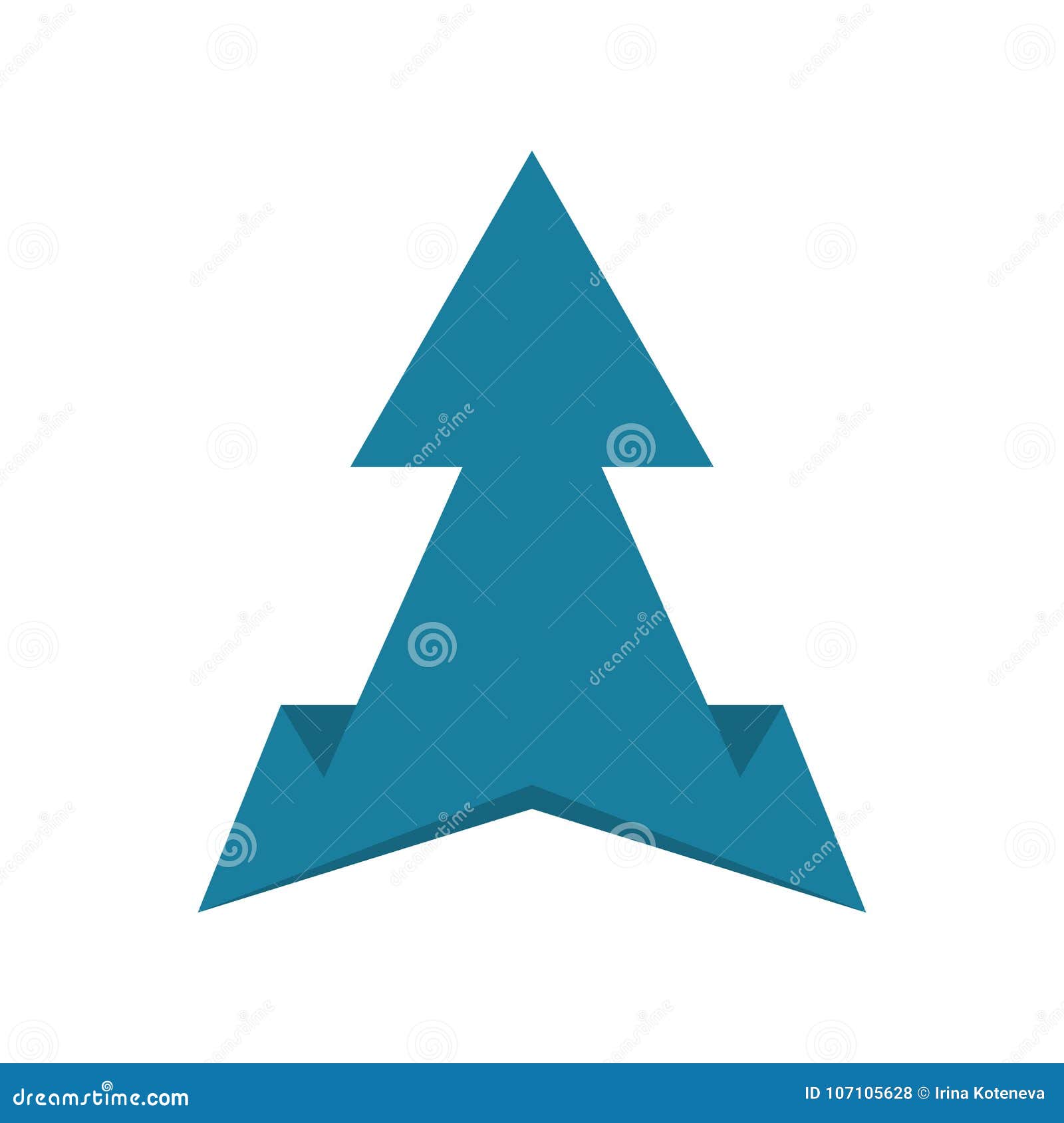 Old Style Arrow Icon in Flat Style Stock Vector - Illustration of ...