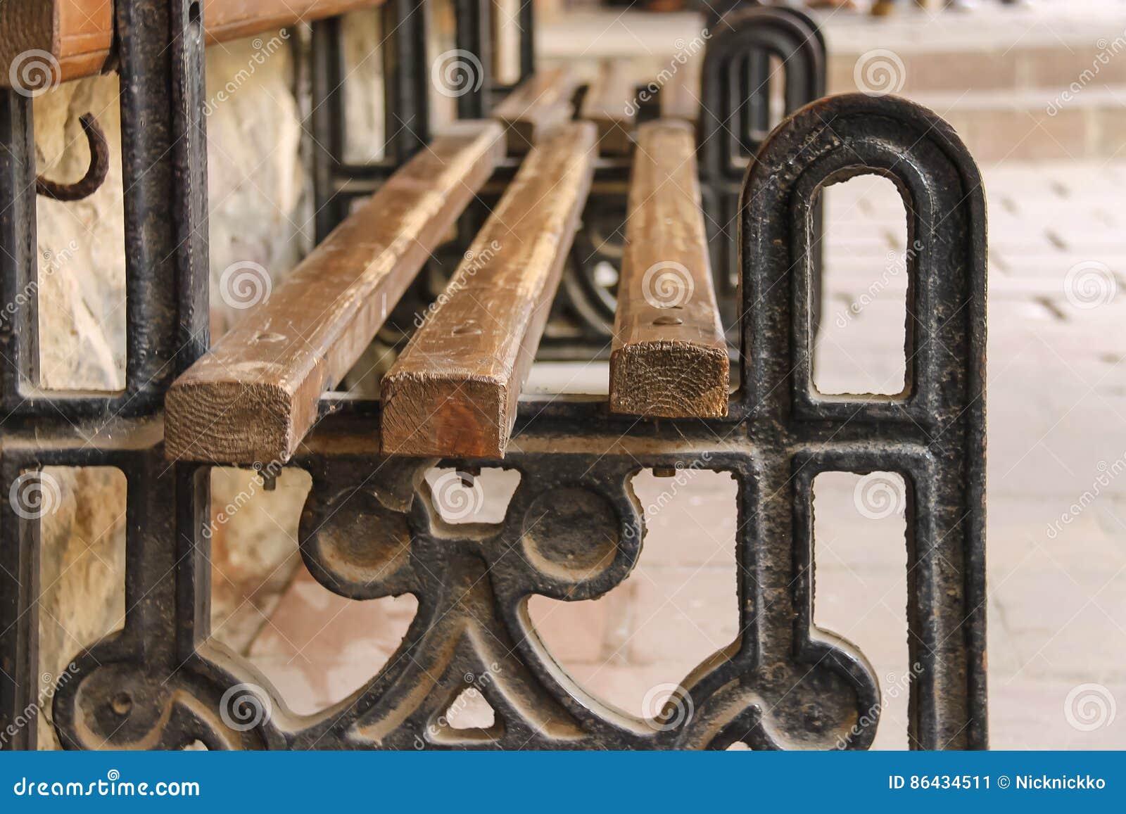 Old style bench stock image. Image of exterior, bench - 86434511