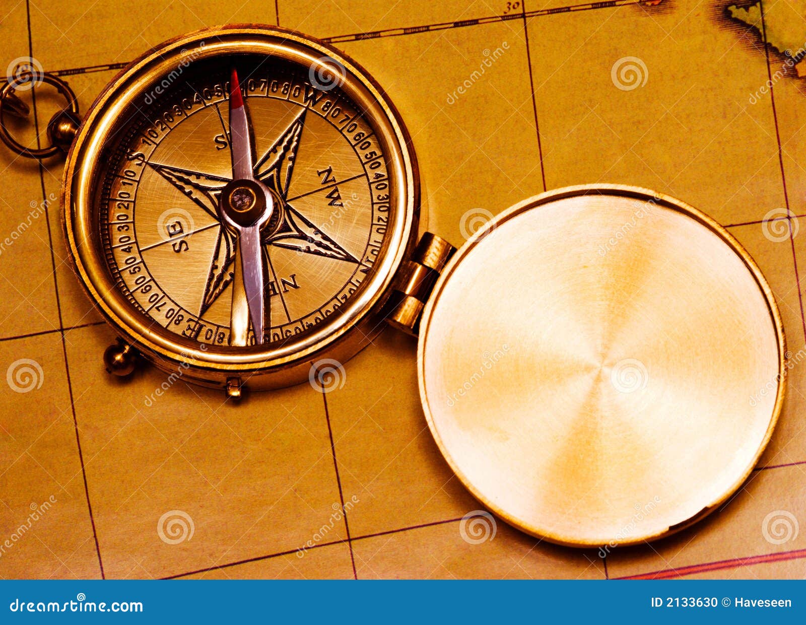Old style brass compass stock photo. Image of columbus - 2133630