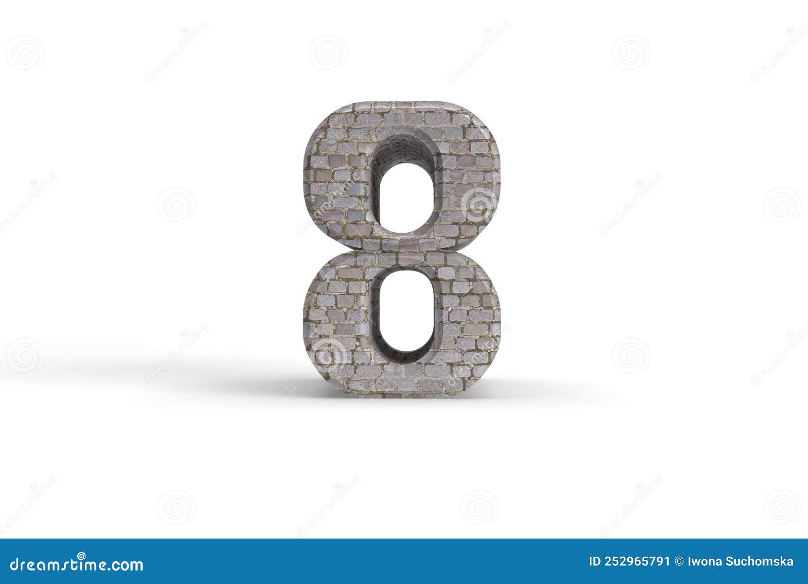 Old Style Brick Stone Number 8 Stock Illustration - Illustration of ...