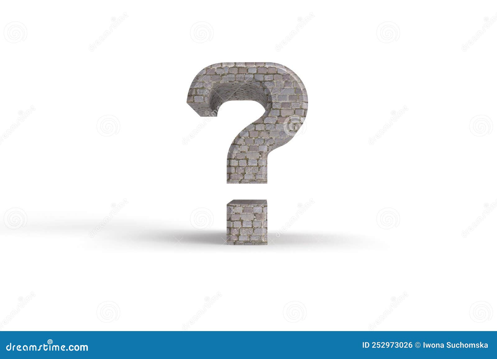 Old Style Brick Stone Question Mark Stock Illustration - Illustration ...