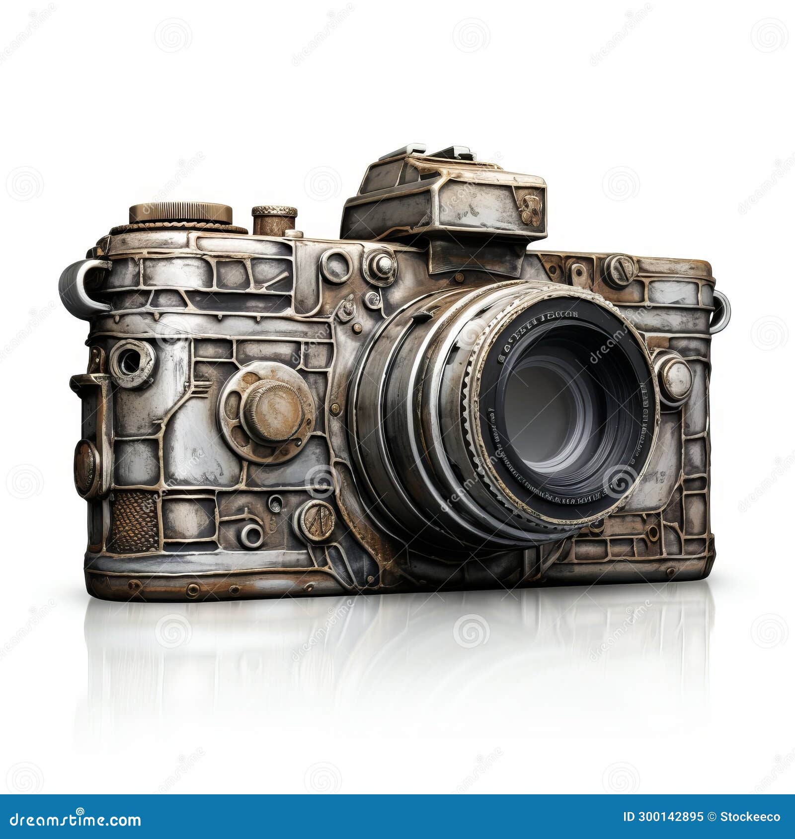 Reimagined Realism: Old Camera Recreated with Fantasy Elements Stock ...