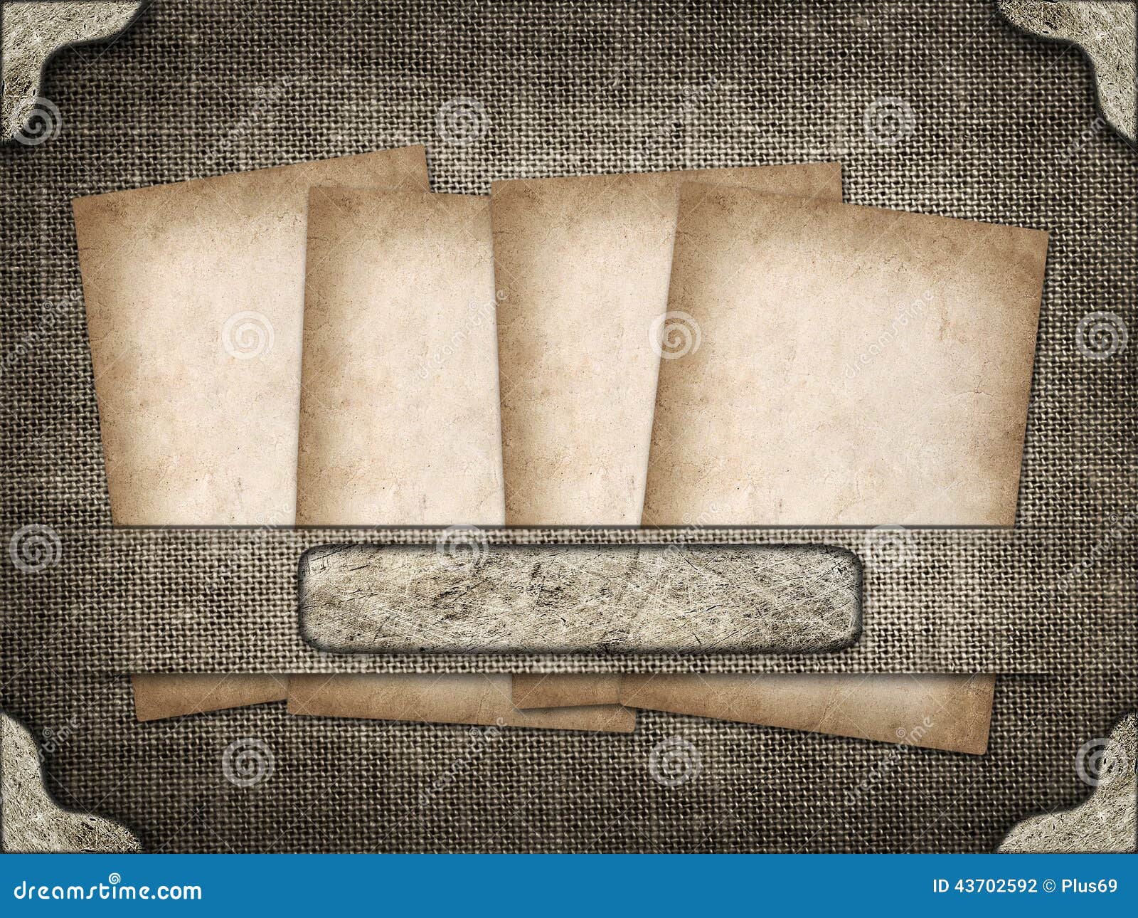 Old-style Card on the Background of Linen Stock Photo - Image of ...