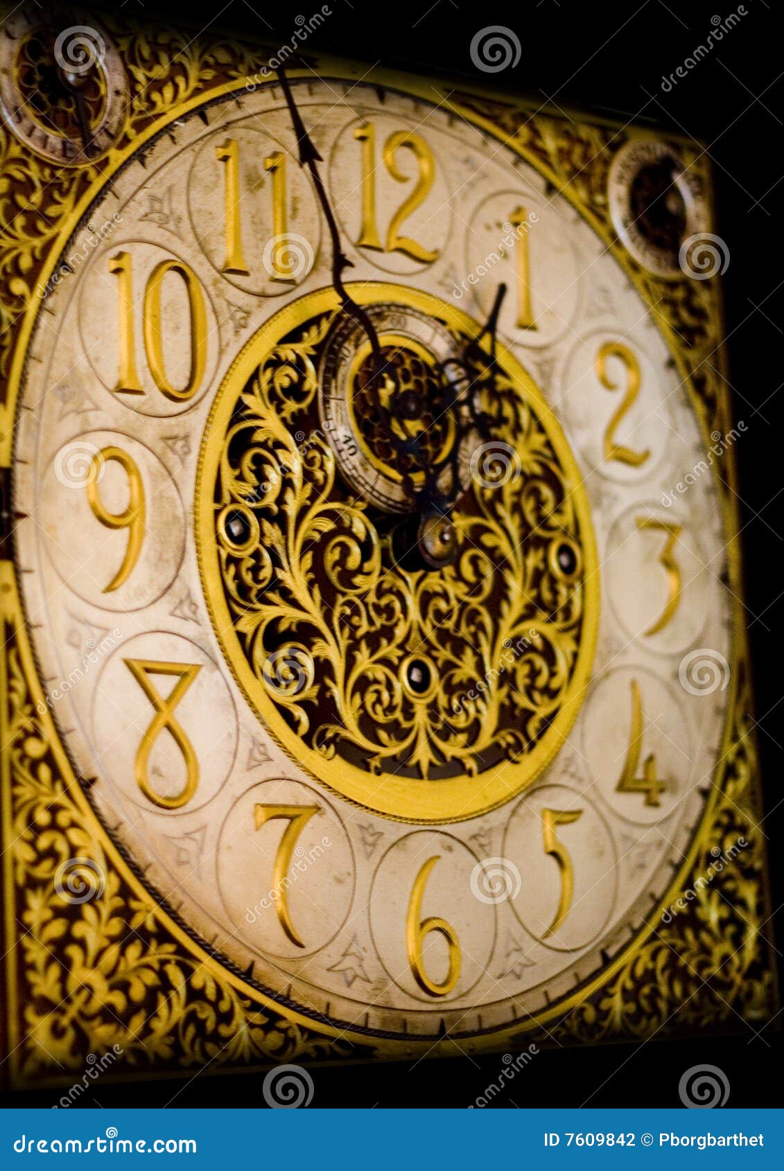 Old Style Clock Face stock photo. Image of minutes, black - 7609842