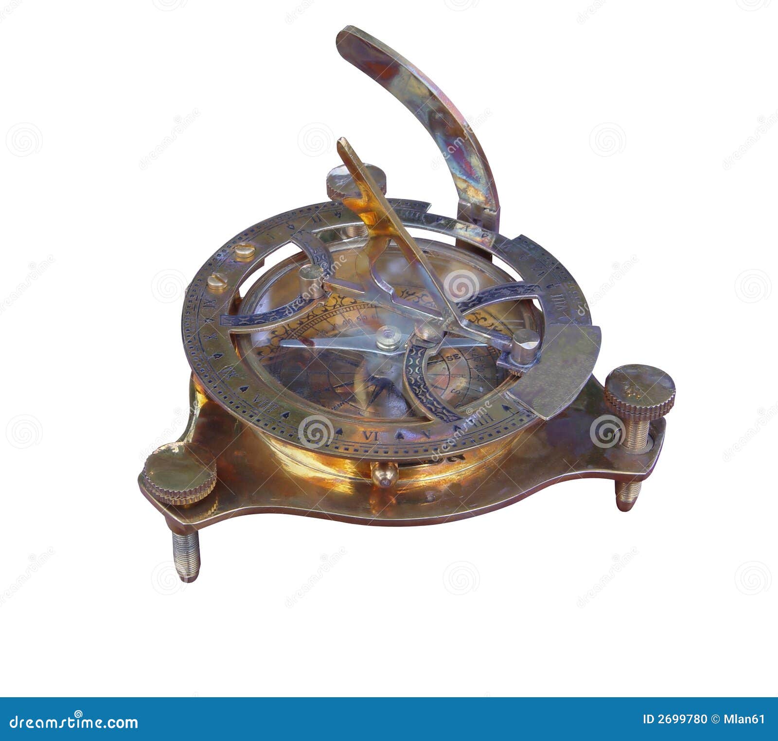 Old style compass stock photo. Image of instrument, closeup - 2699780