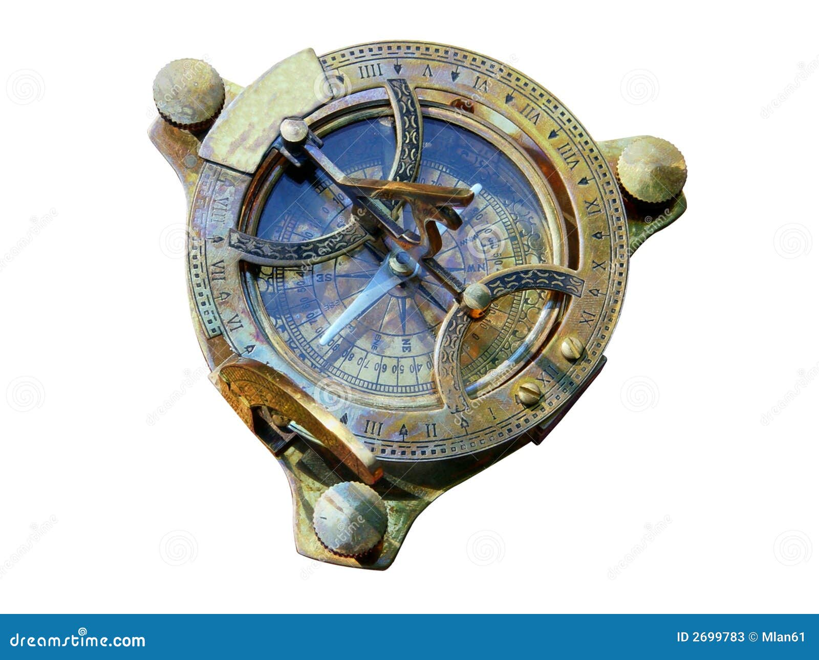 Old style compass top view stock image. Image of closeup - 2699783
