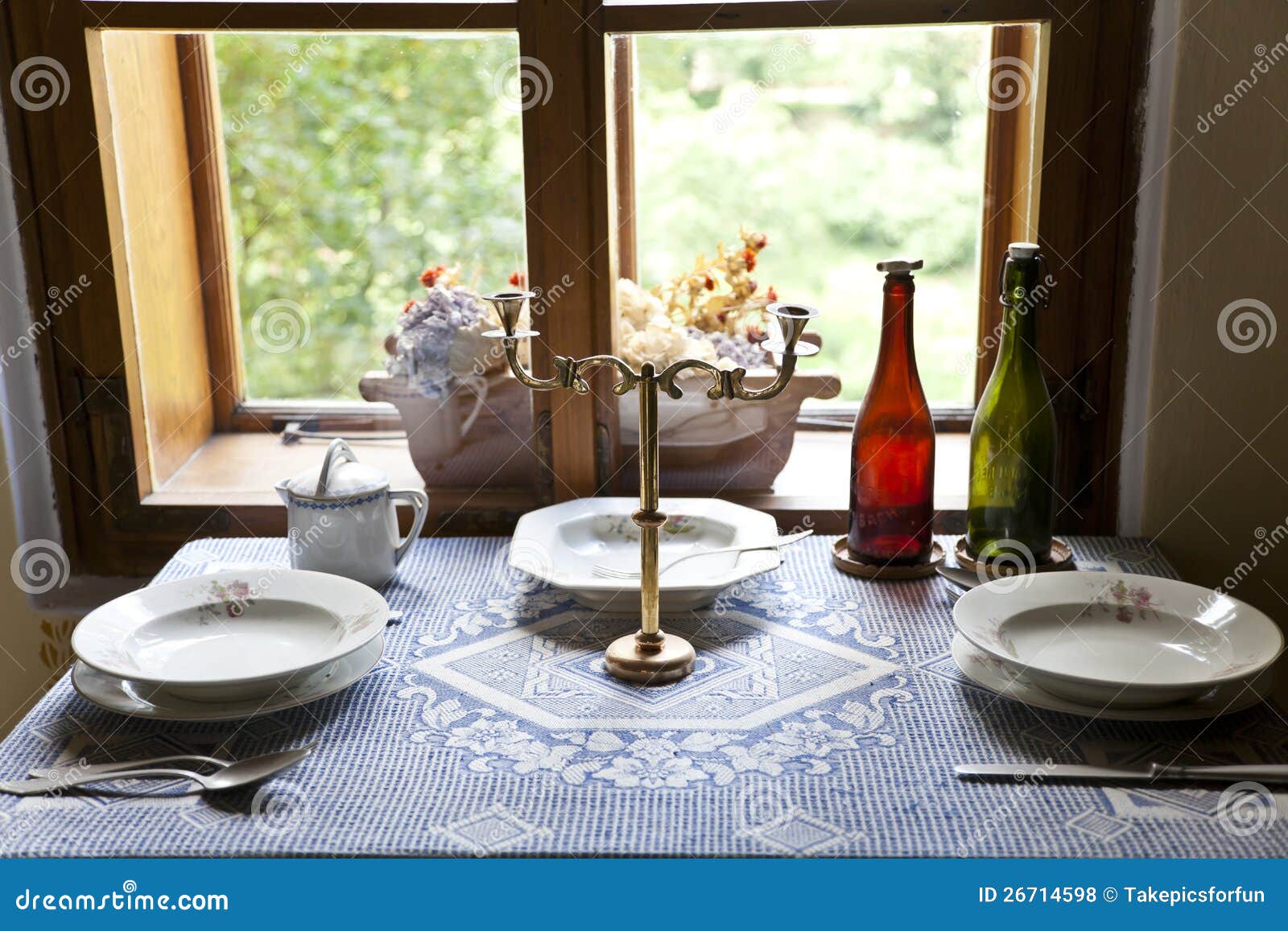 Old style dining table stock photo. Image of healthy - 26714598