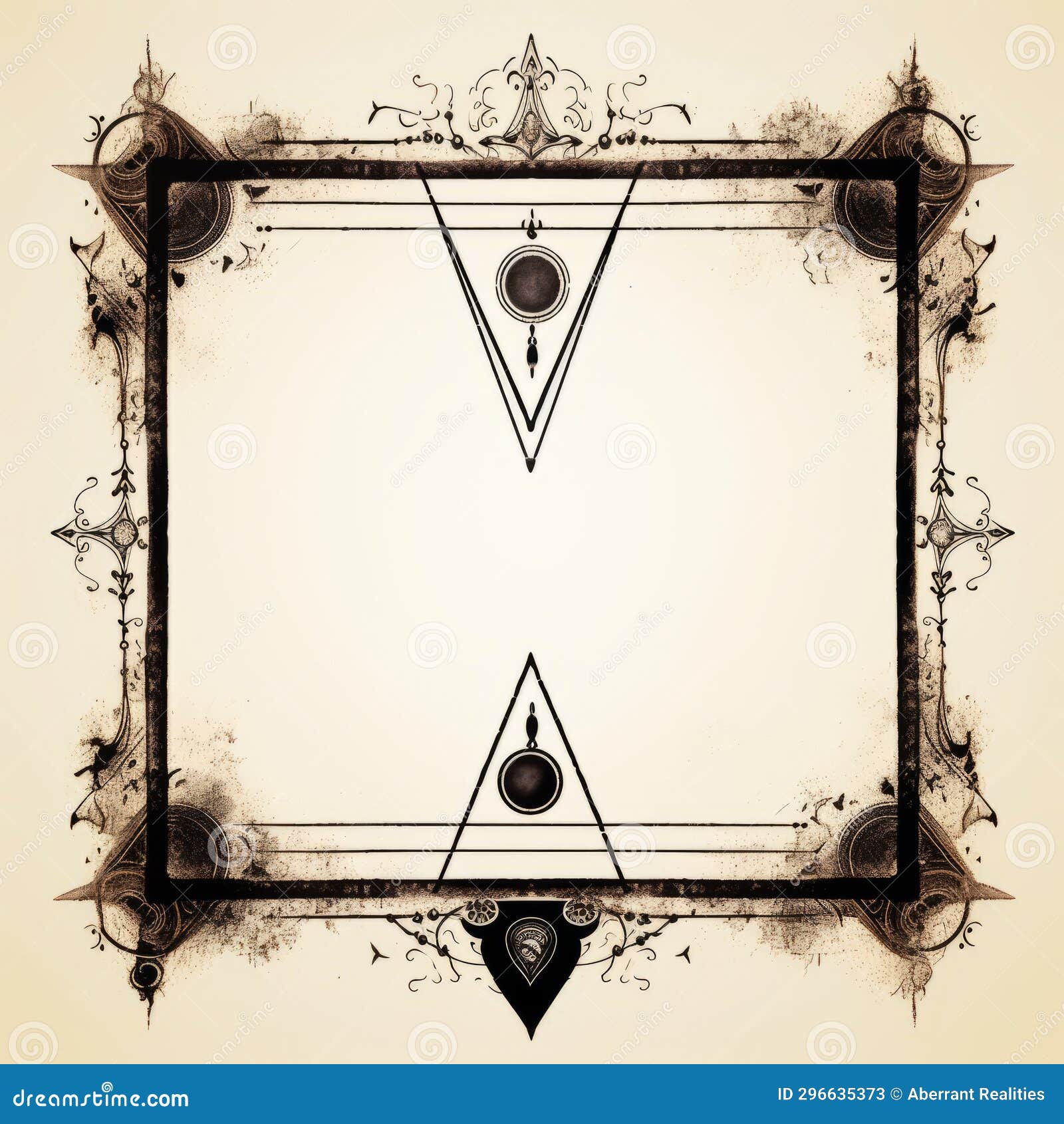 An Old Style Frame with an Ornate Design on it Stock Illustration ...