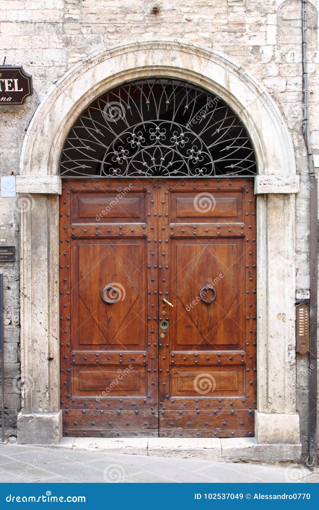 Old style front door stock image. Image of decoration - 102537049
