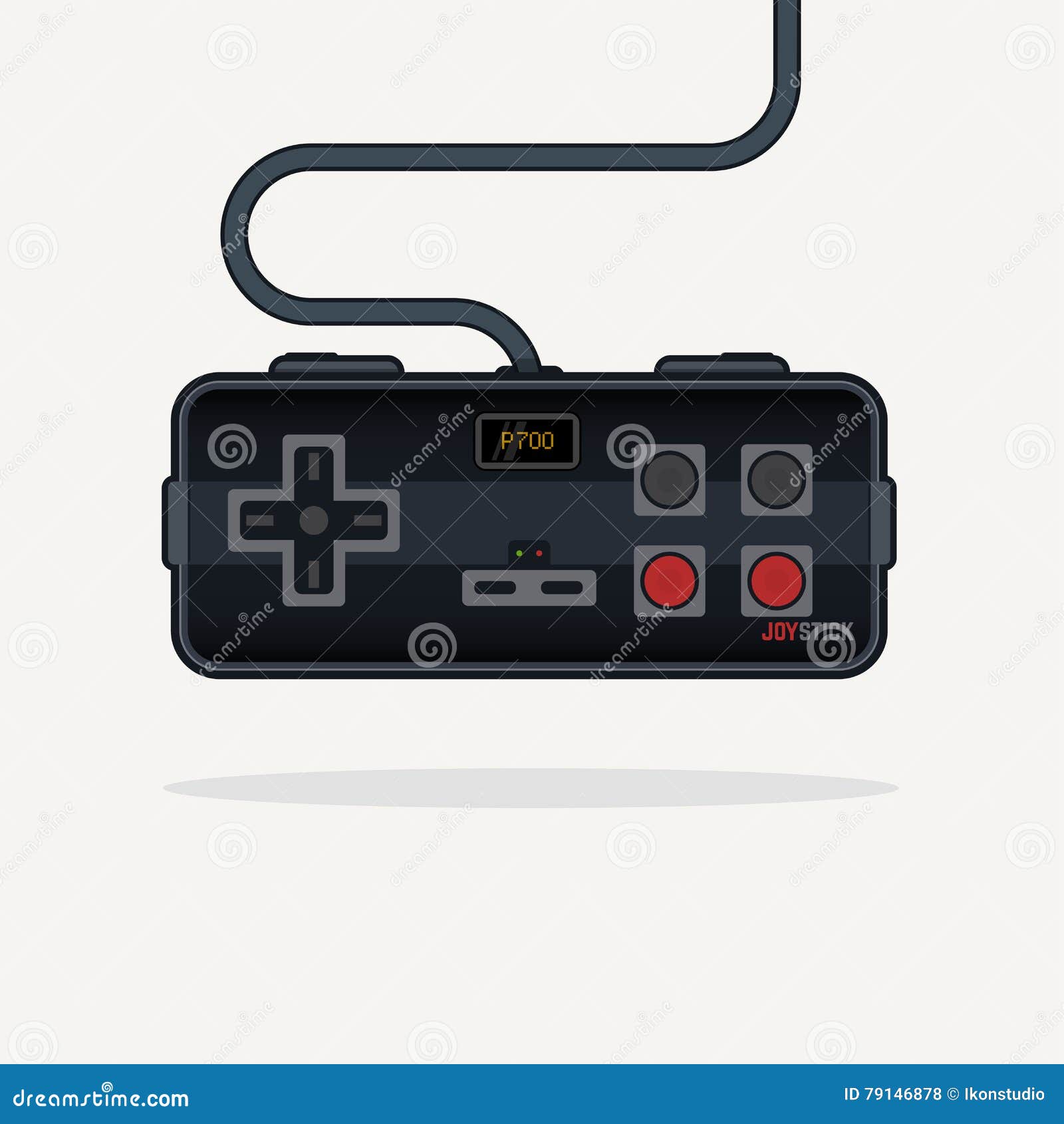 Old style gamepad stock vector. Illustration of graphic - 79146878