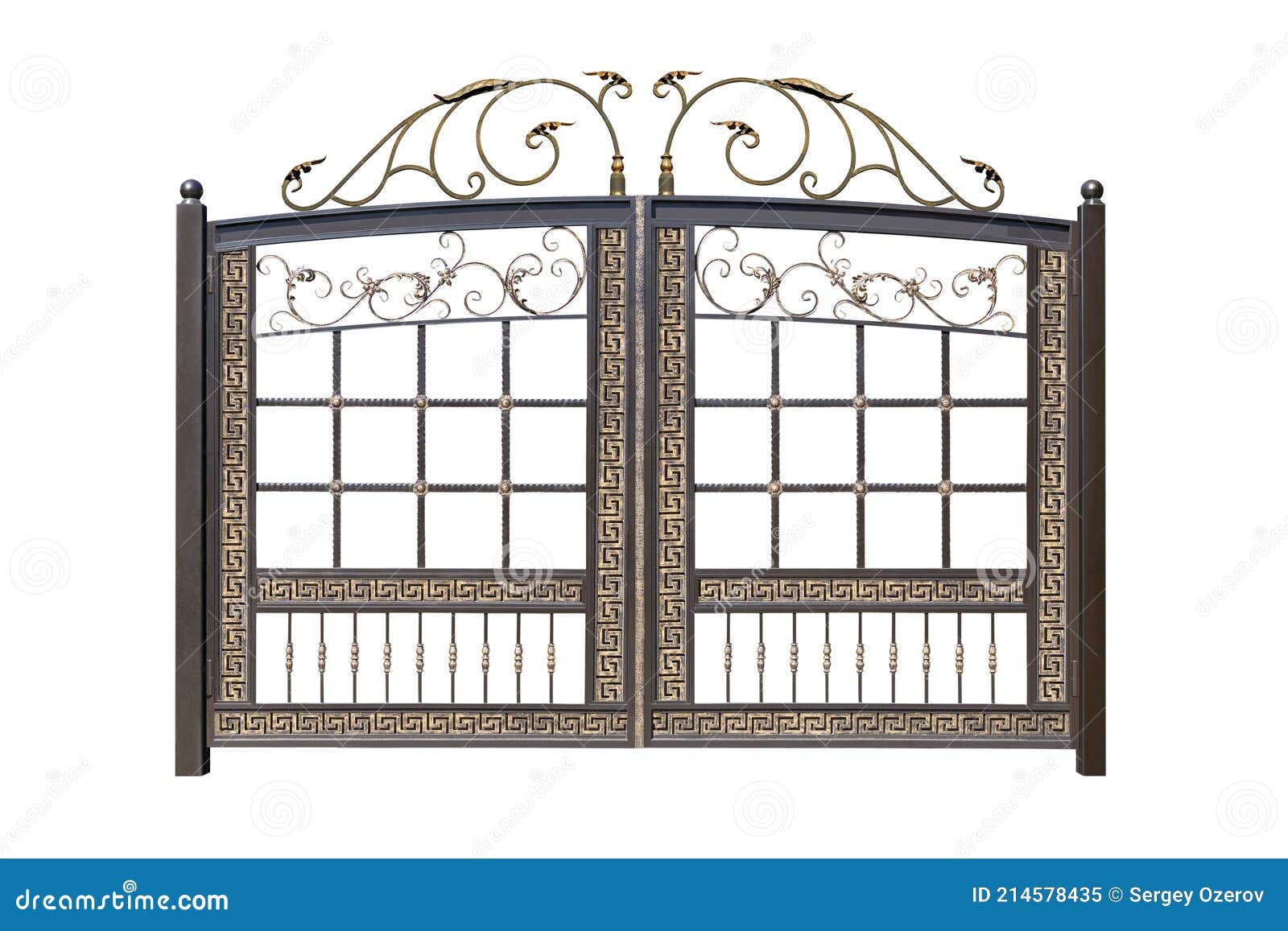 Old style gate stock image. Image of aristocracy, black - 214578435