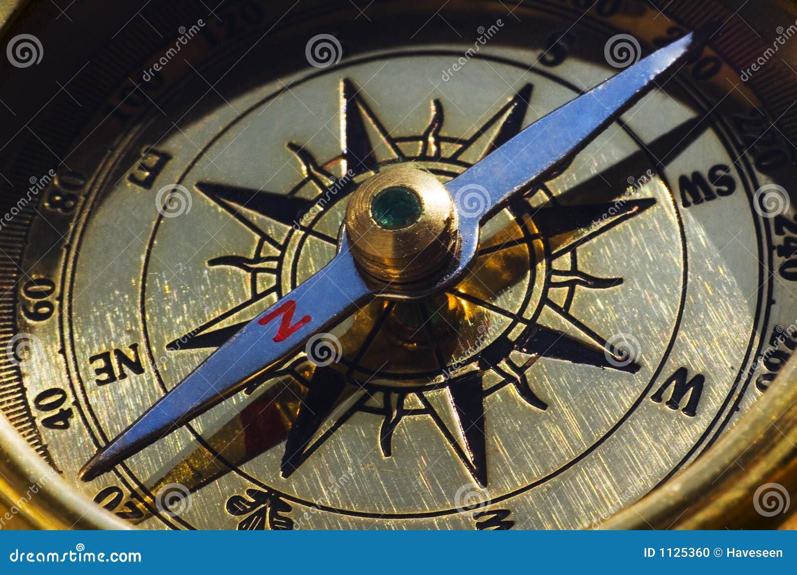 Old style gold compass stock photo. Image of orientation - 1125360