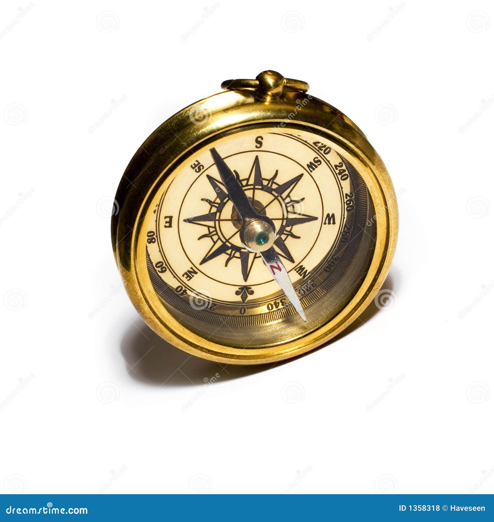 Gold Compass Looking The North Royalty-Free Stock Photo | CartoonDealer ...