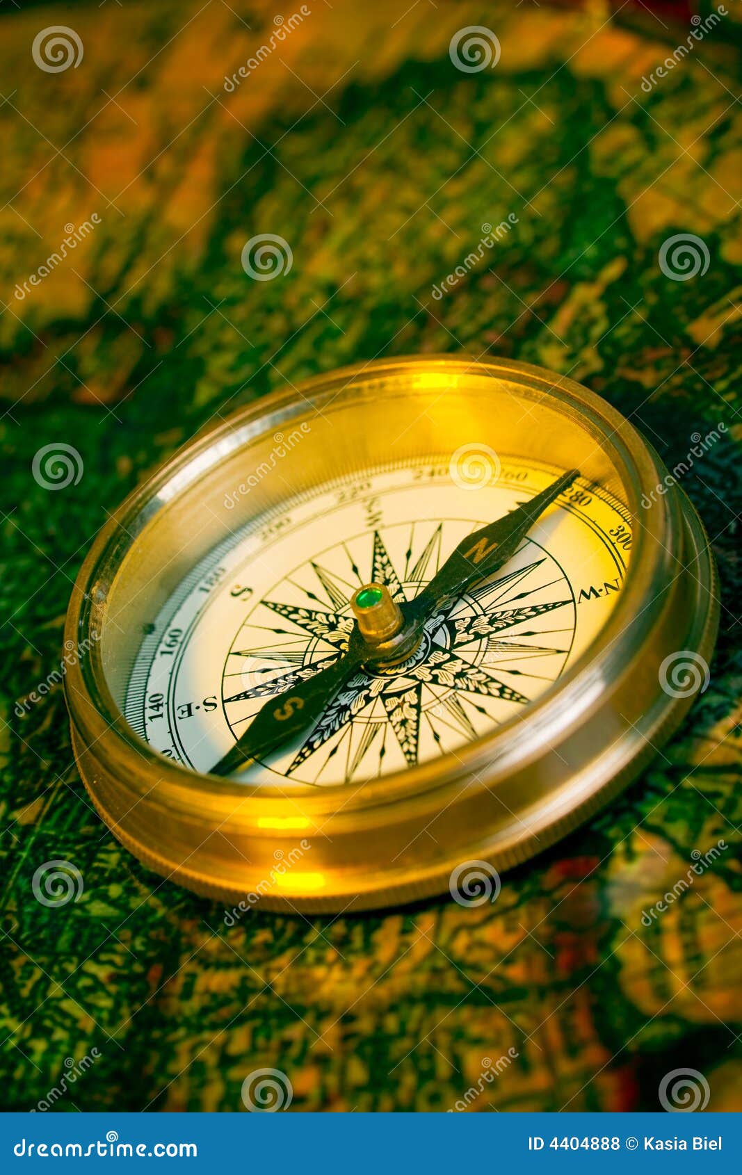 Old style gold compass stock photo. Image of gold, travel - 4404888