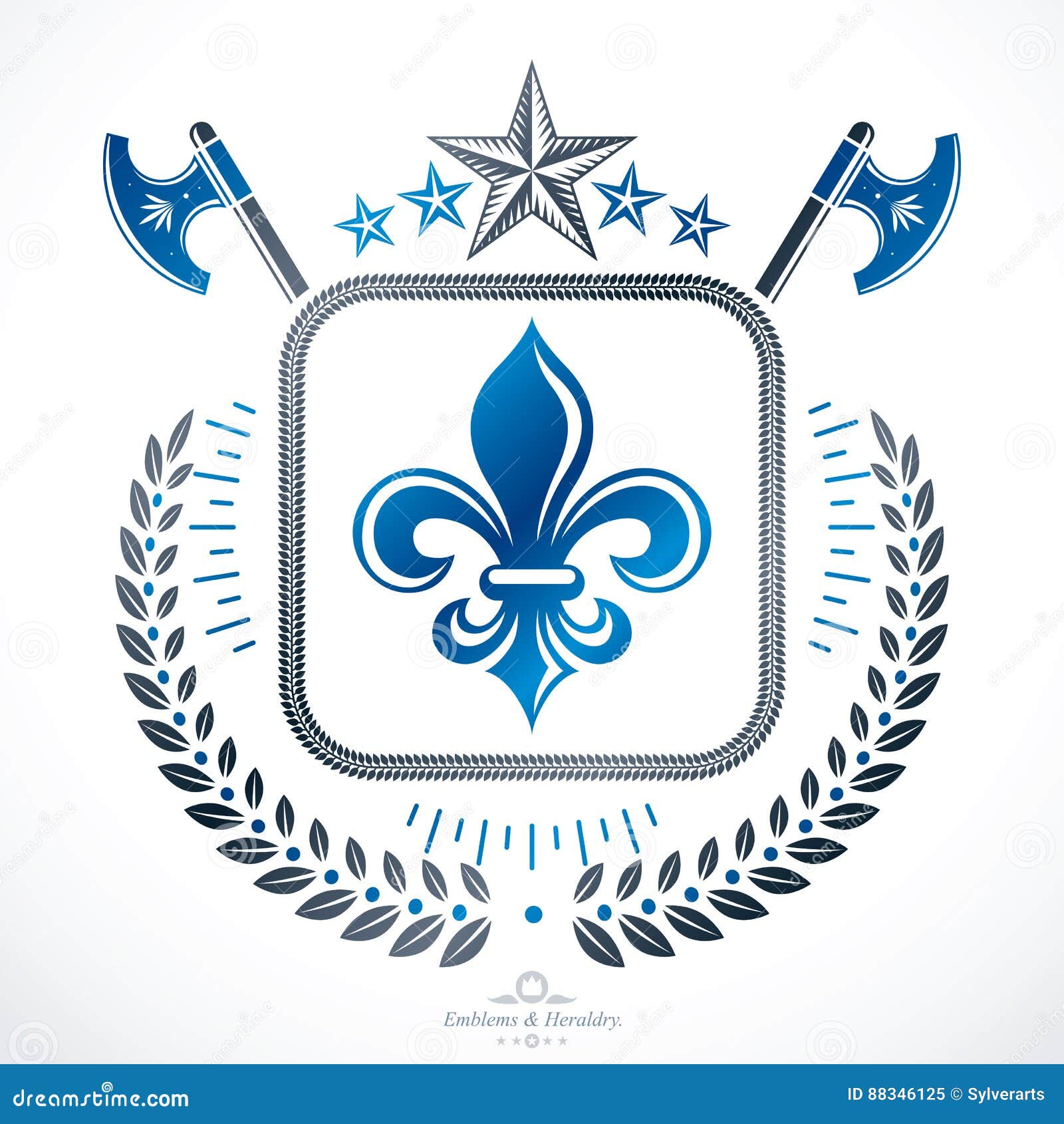 Old Style Heraldry, Heraldic Emblem, Vector Illustration. Stock Vector ...