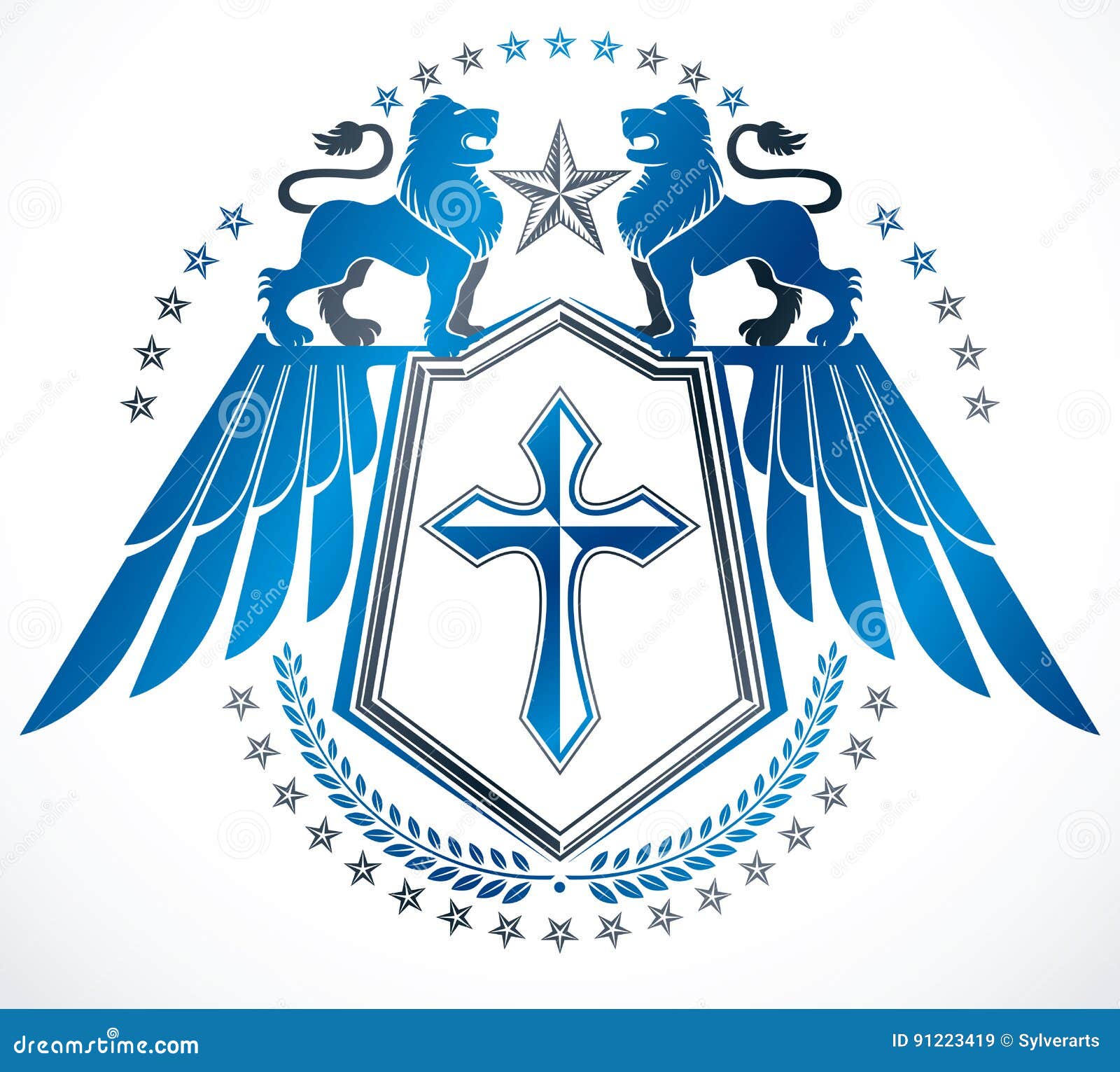 Old Style Heraldry, Heraldic Emblem, Vector Illustration. Stock Vector ...