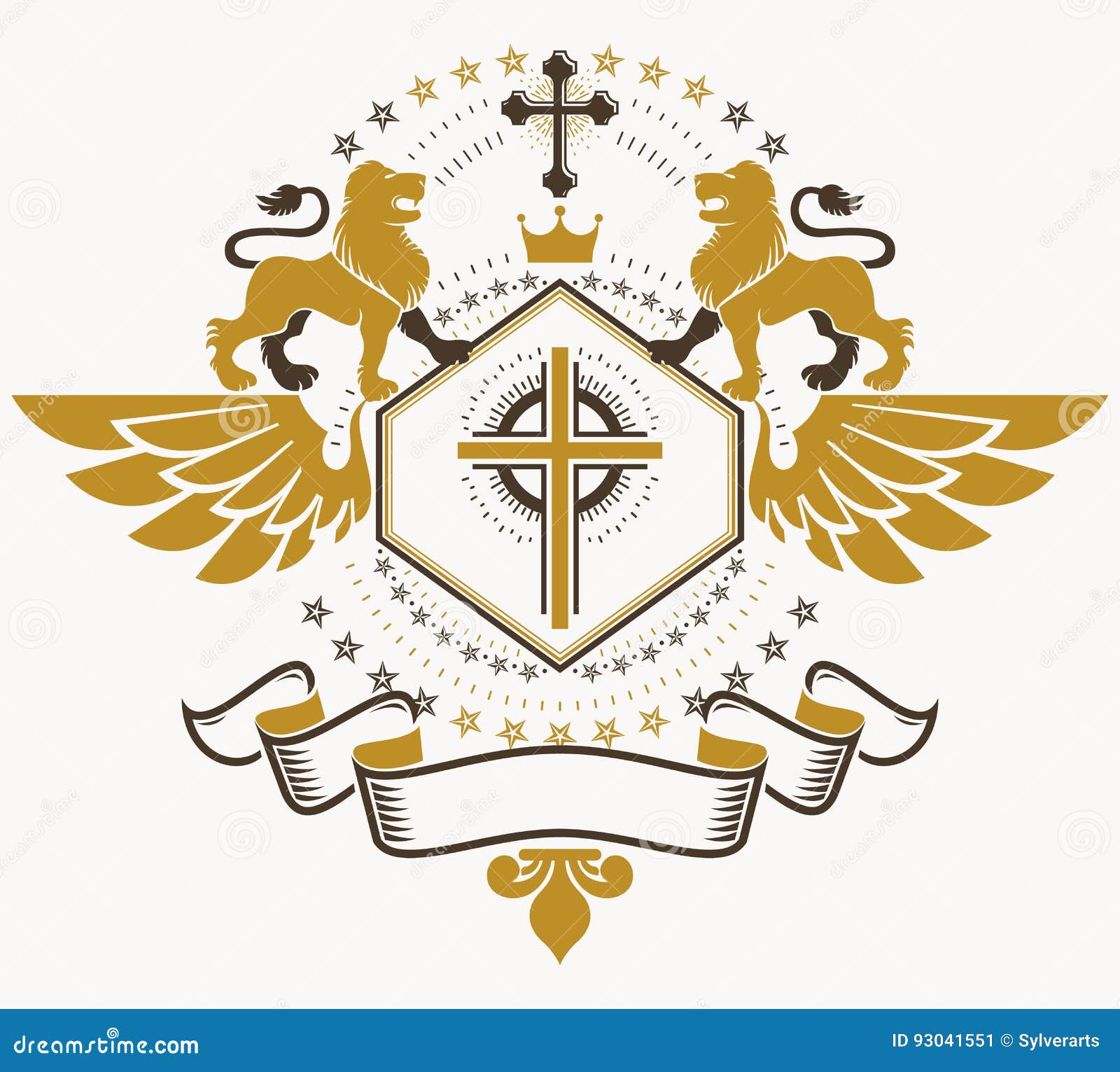 Old Style Heraldry, Heraldic Emblem, Vector Illustration. Stock Vector ...