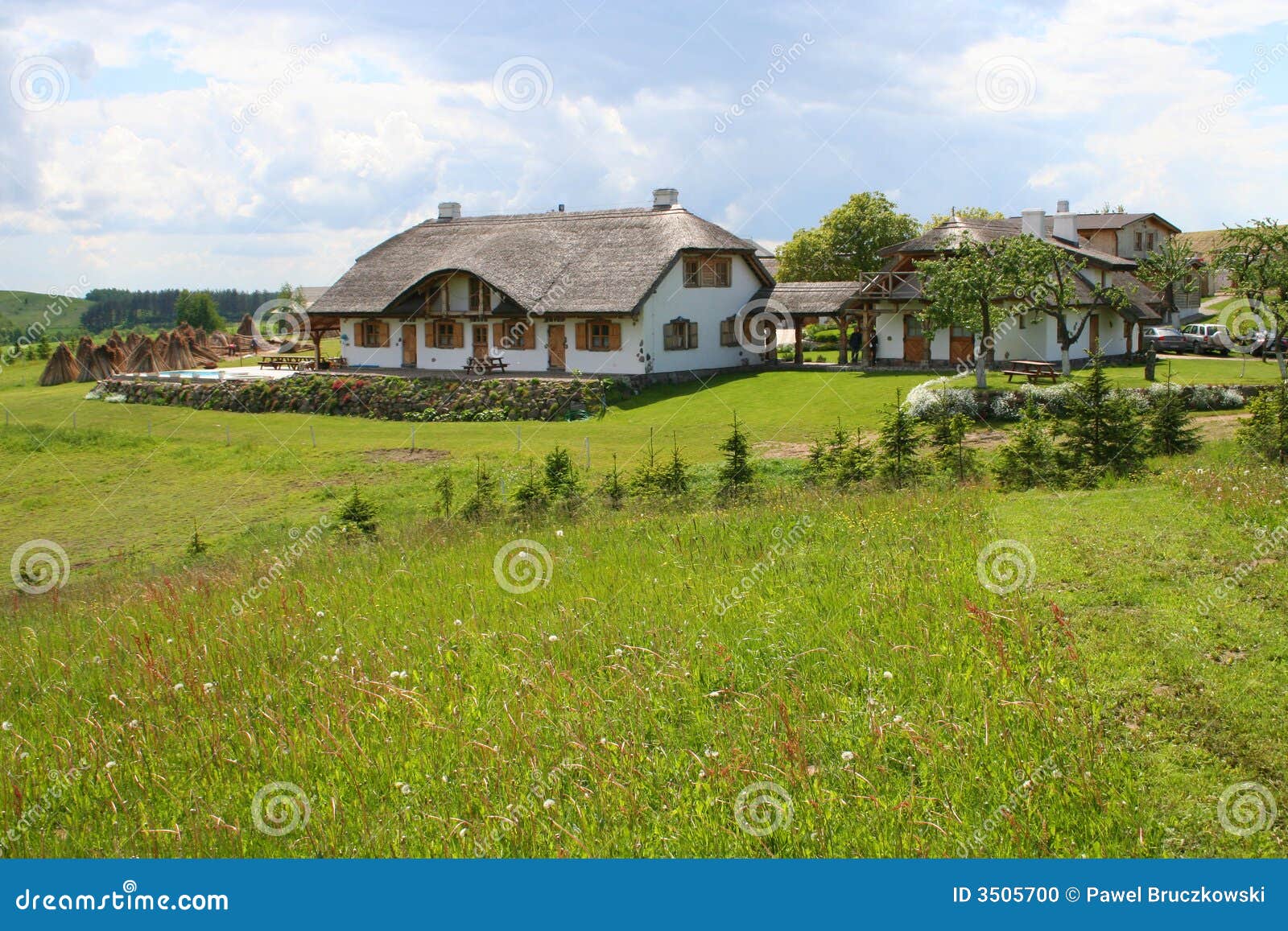 Old Style House in Countryside Stock Photo - Image of garden, weather ...