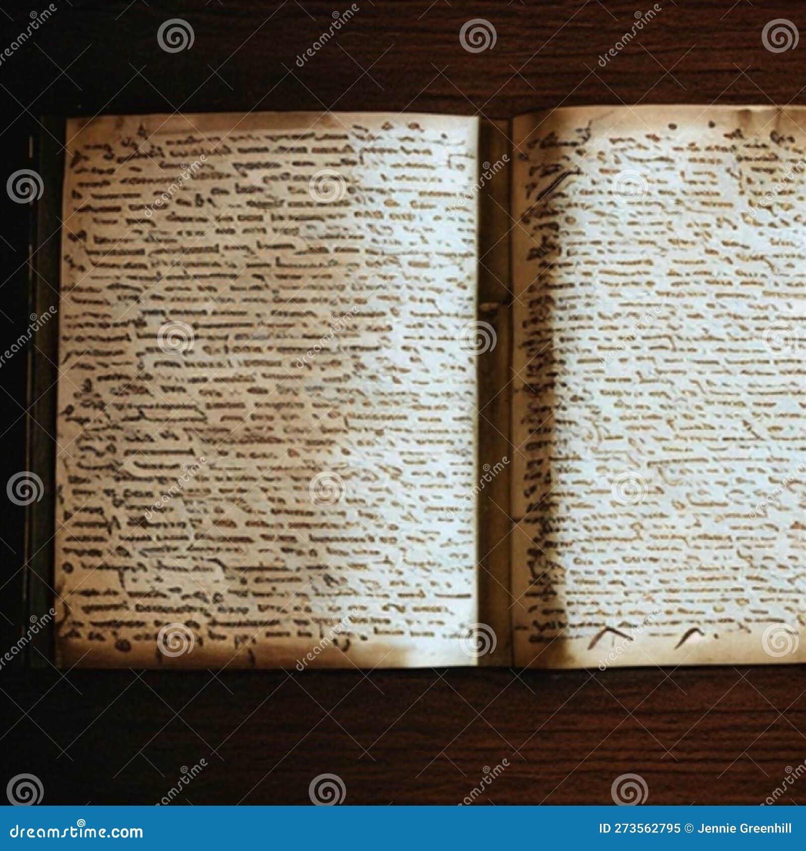 Old Style Journal with Cursive Writing Stock Illustration ...