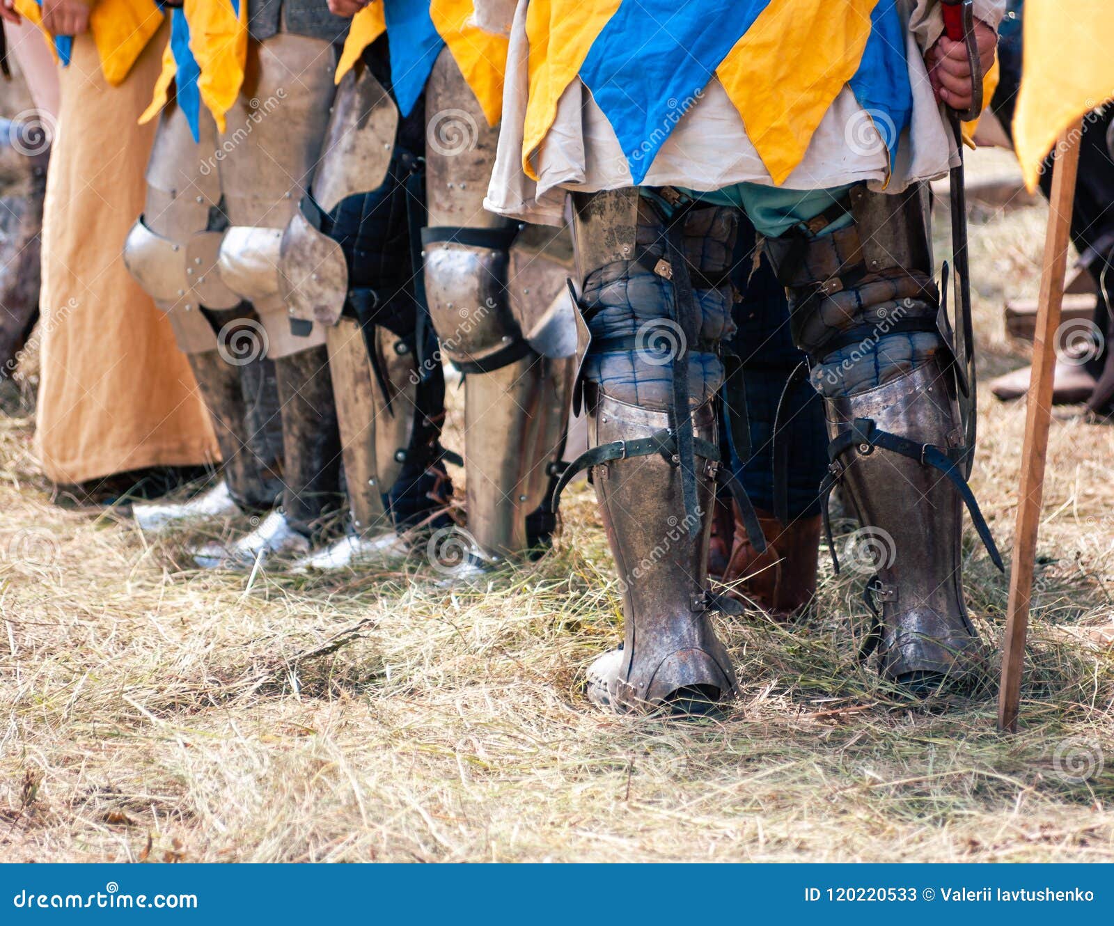Old Style Knight Equipment for Exercise and Fight Stock Image - Image ...