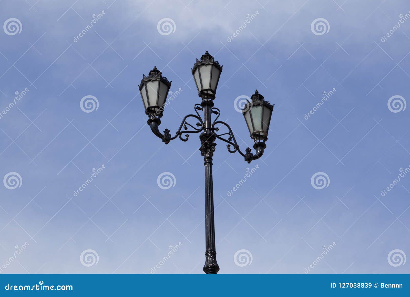 An old-style lamp post stock image. Image of black, vintage - 127038839