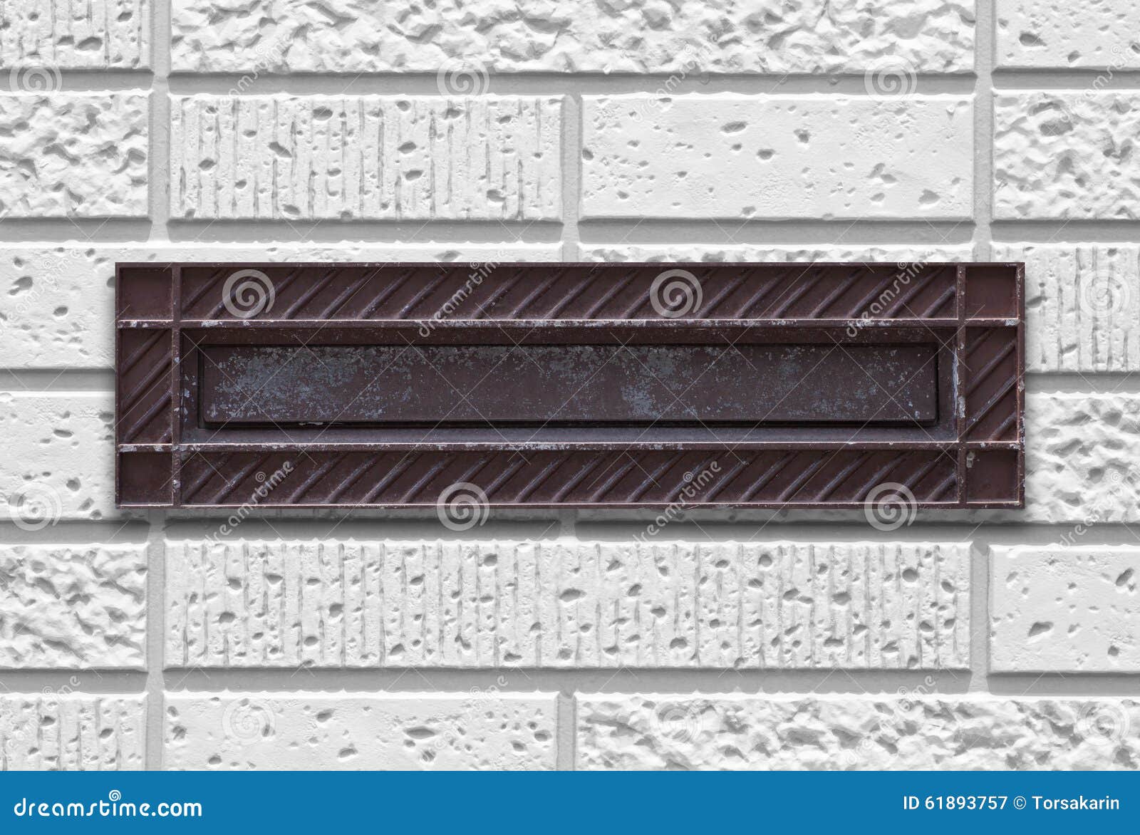 Old Style Letterbox and Concrete Wall Stock Image - Image of white ...