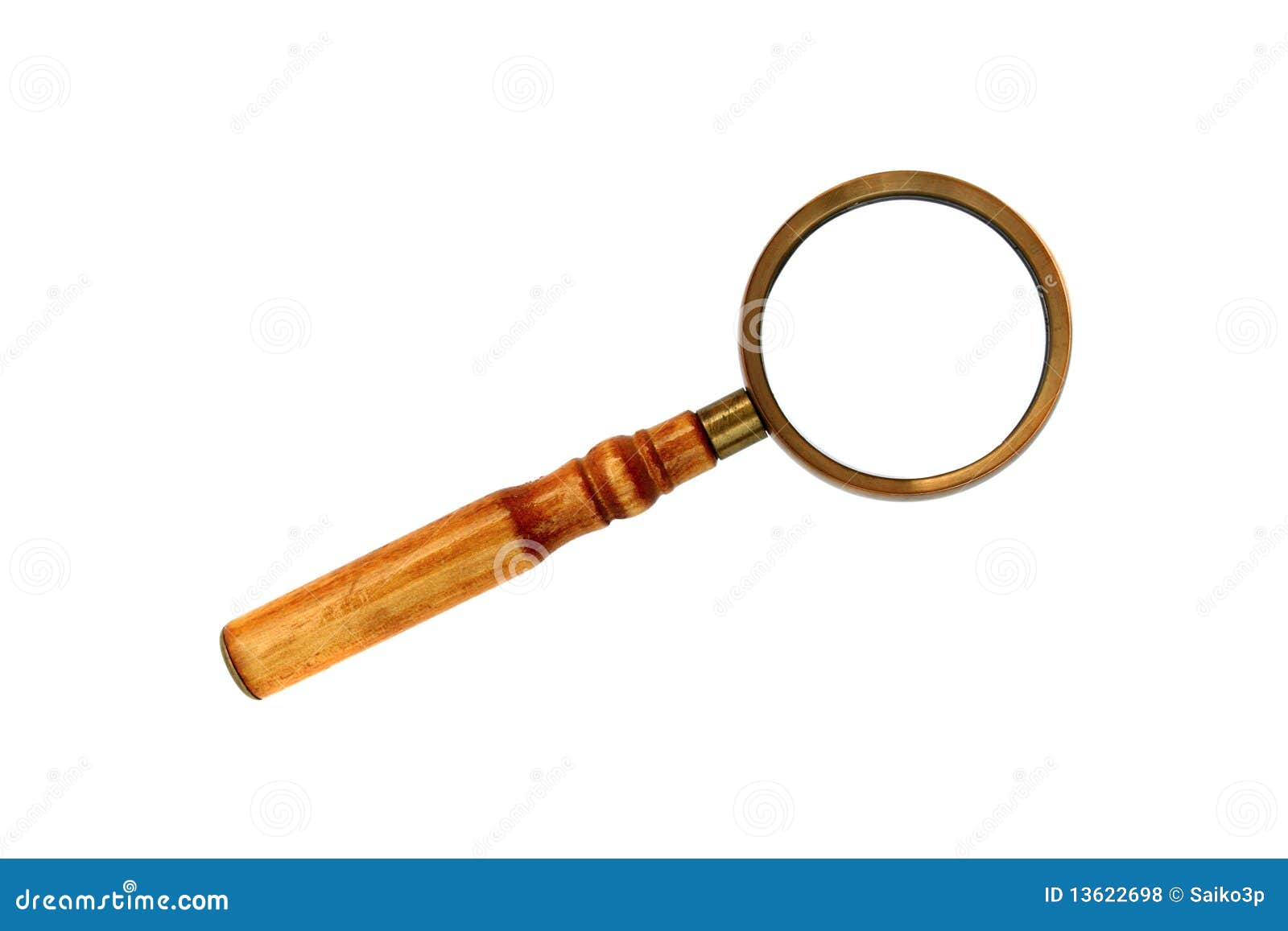 Old Style Magnifying Glass Isolated Stock Photo - Image of handle ...