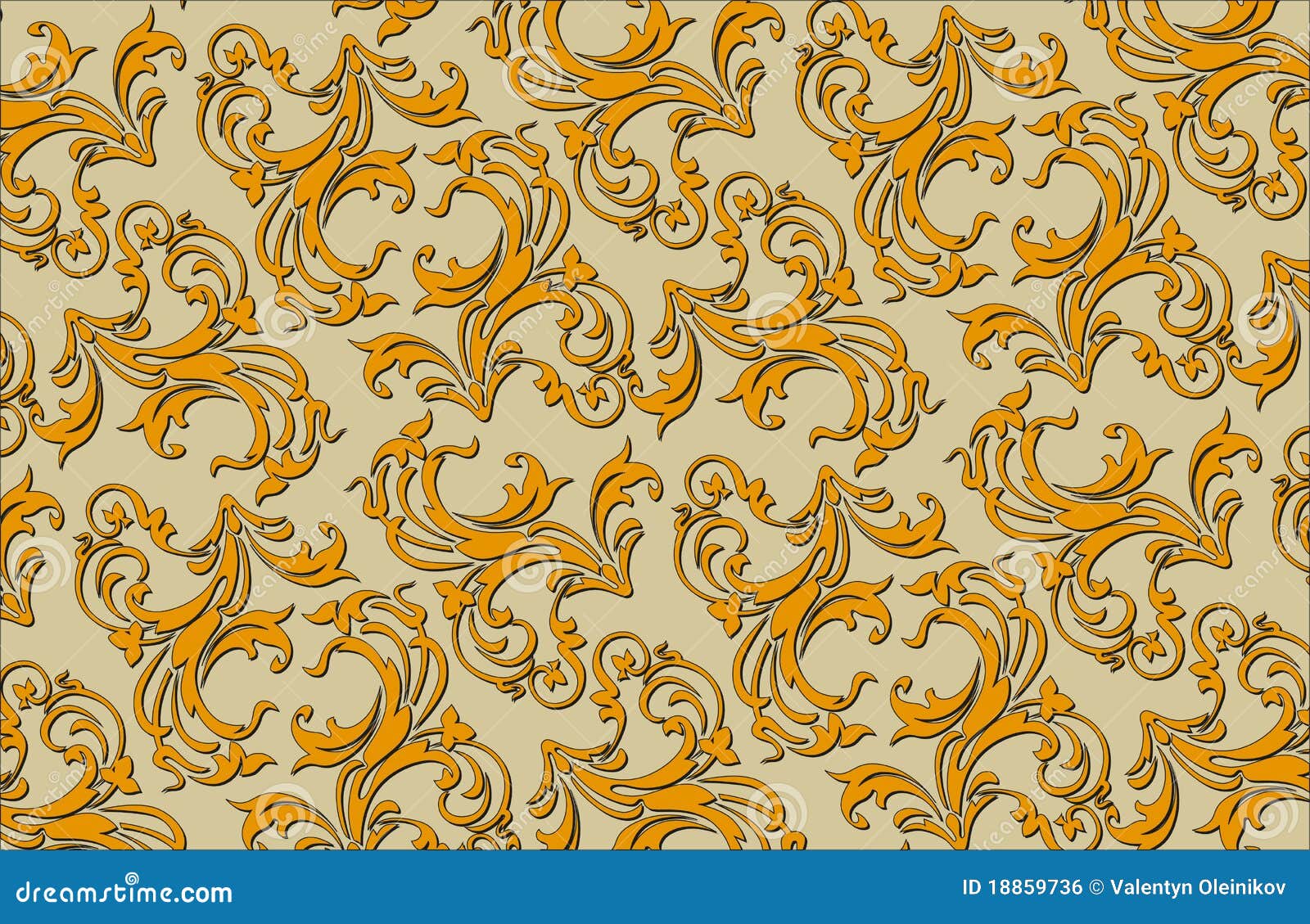 Medieval Floral Royal Pattern. Royalty-Free Cartoon | CartoonDealer.com ...