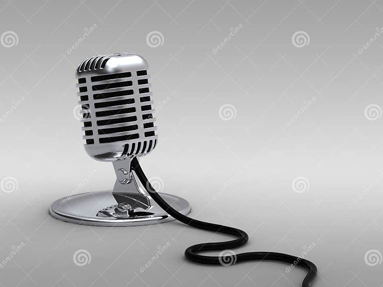 Old Style Microphone stock illustration. Illustration of recording ...