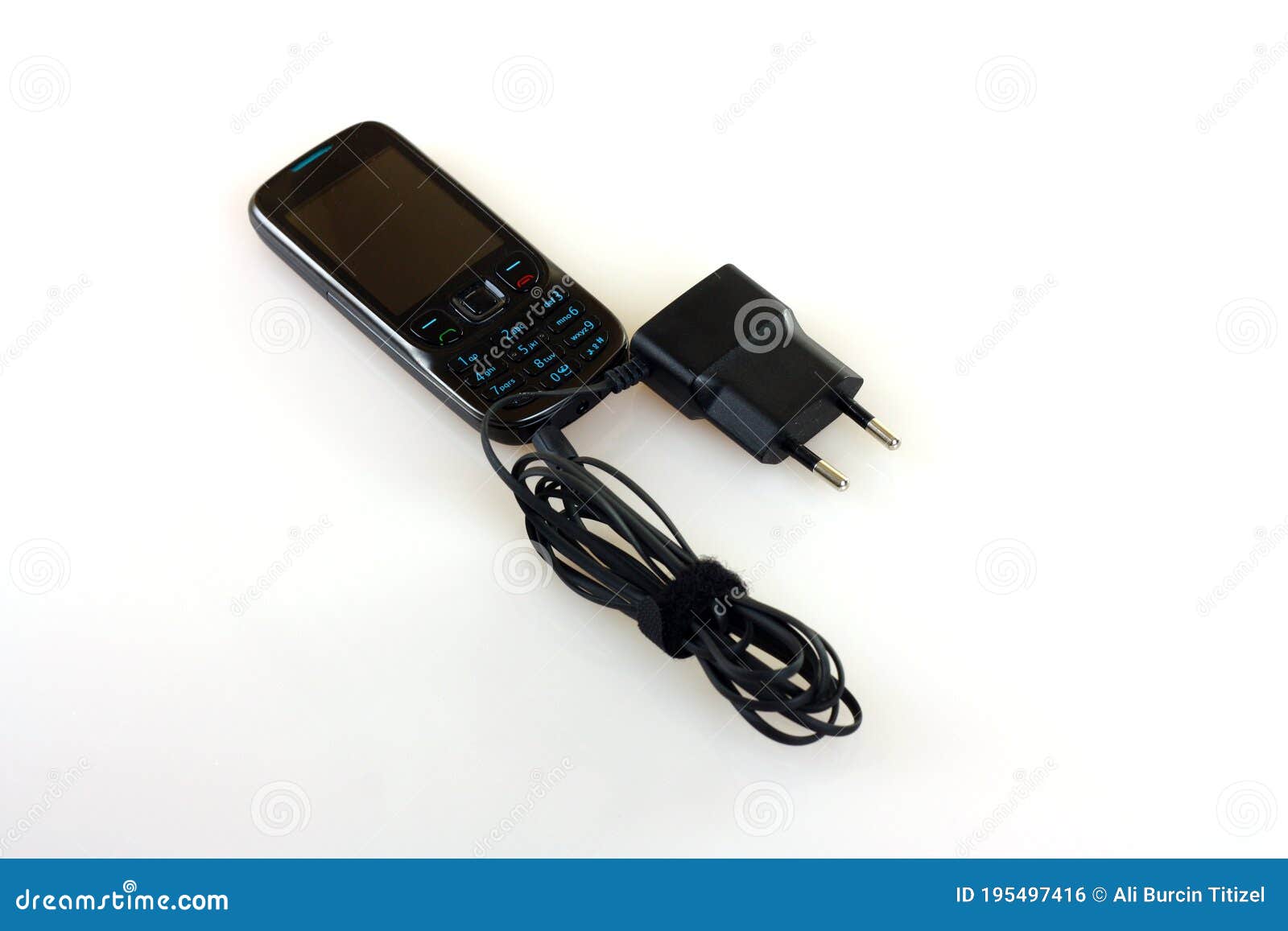 Old Style Mobile Phone with Charger Stock Photo - Image of mobile, cell ...