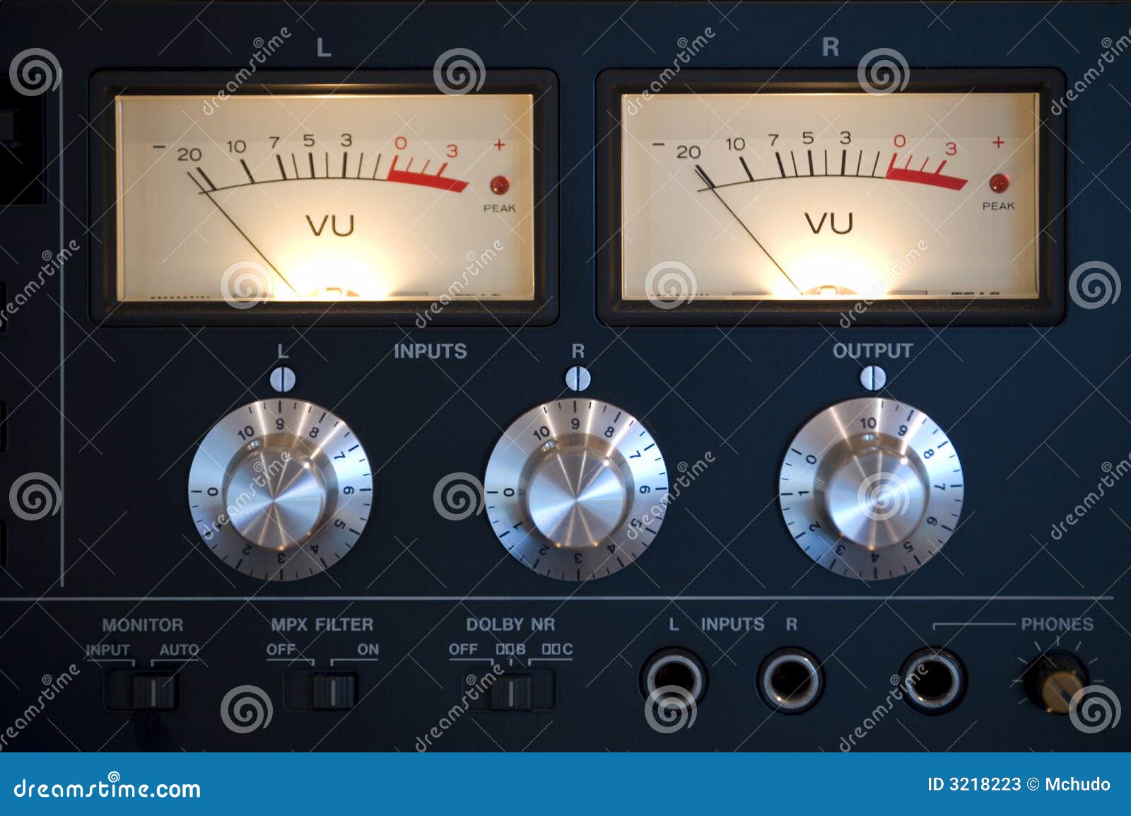 Old-style modern amplifier stock image. Image of loud - 3218223