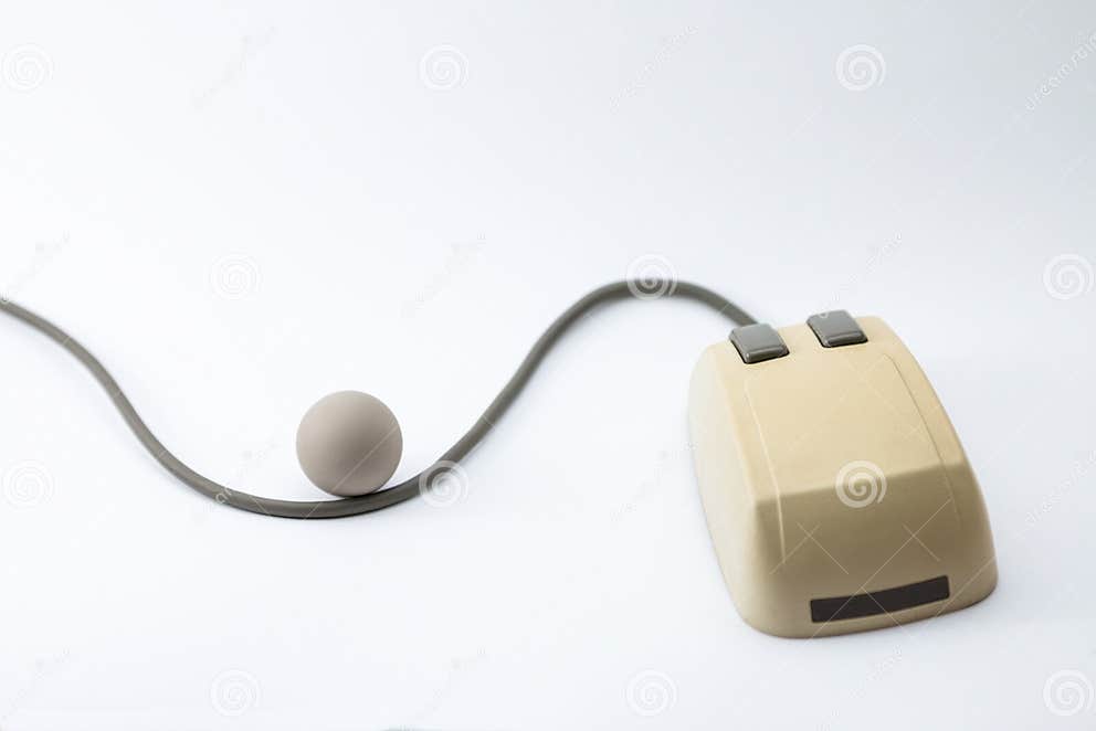 Old style mouse with ball stock image. Image of click - 59336179