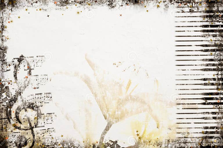 Old Style Music Background stock illustration. Illustration of black ...